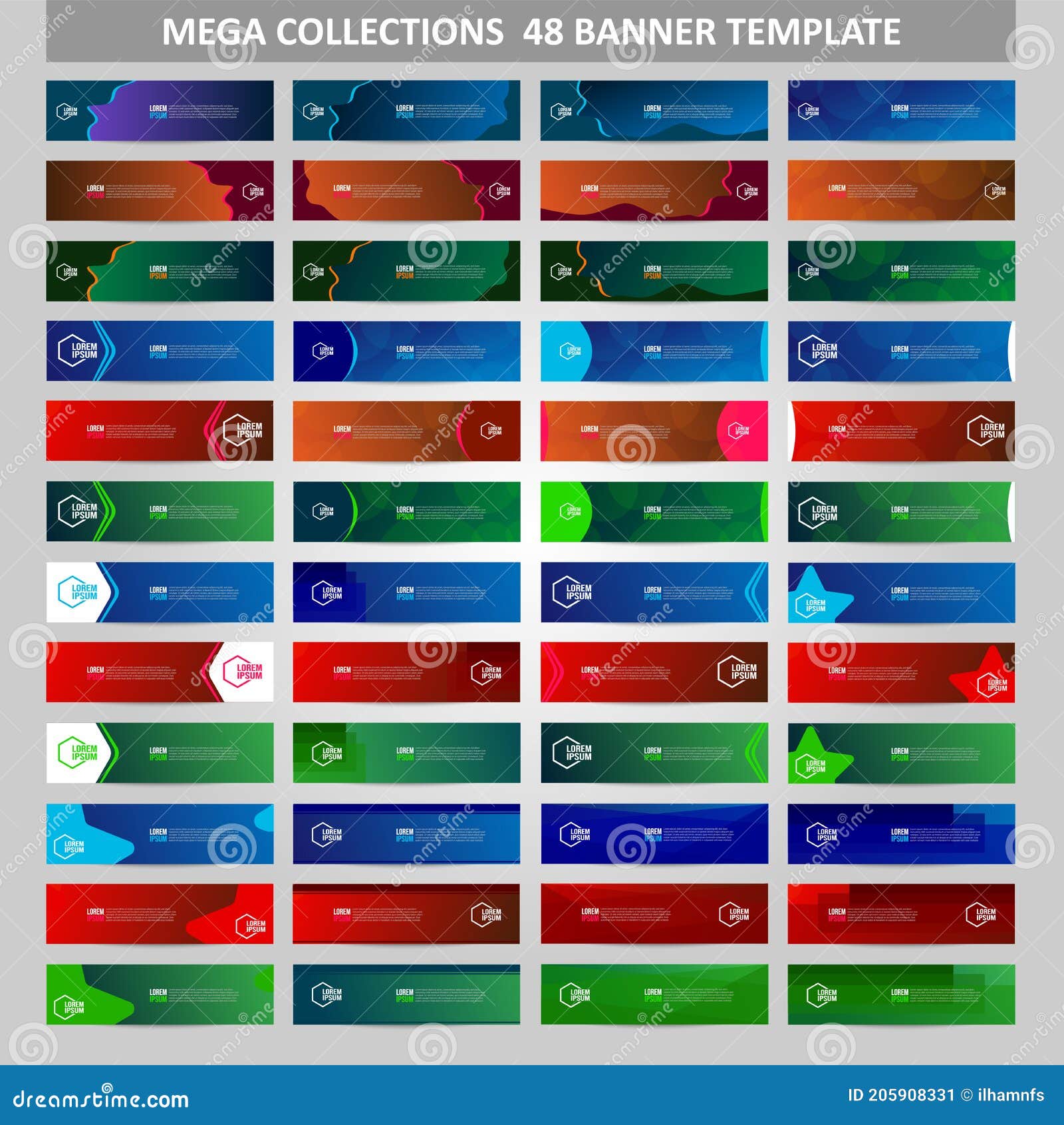 Mega Collection Banner Design Template Stock Vector - Illustration of ...