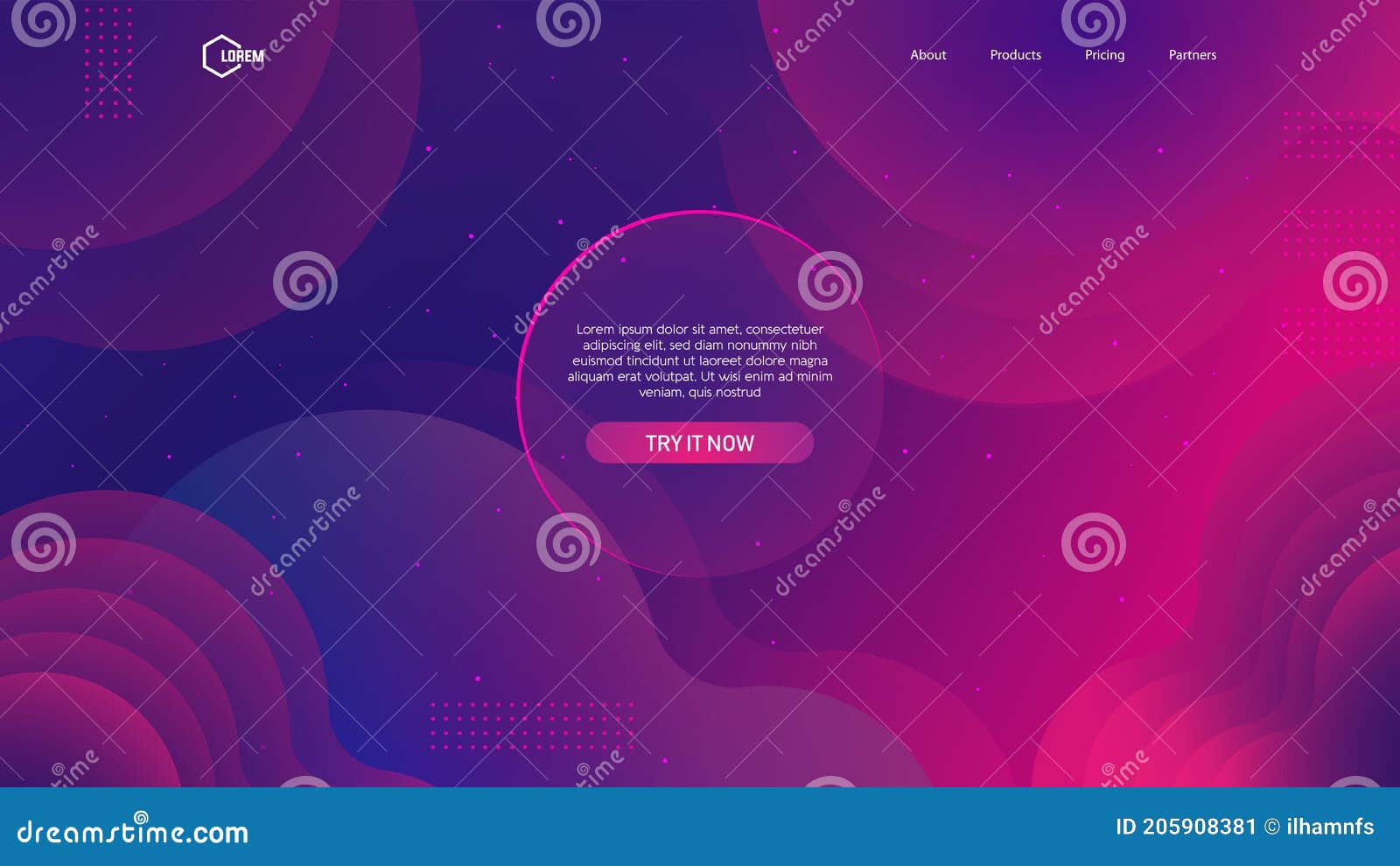 Modern Landing Page Background Design Template Stock Vector ...