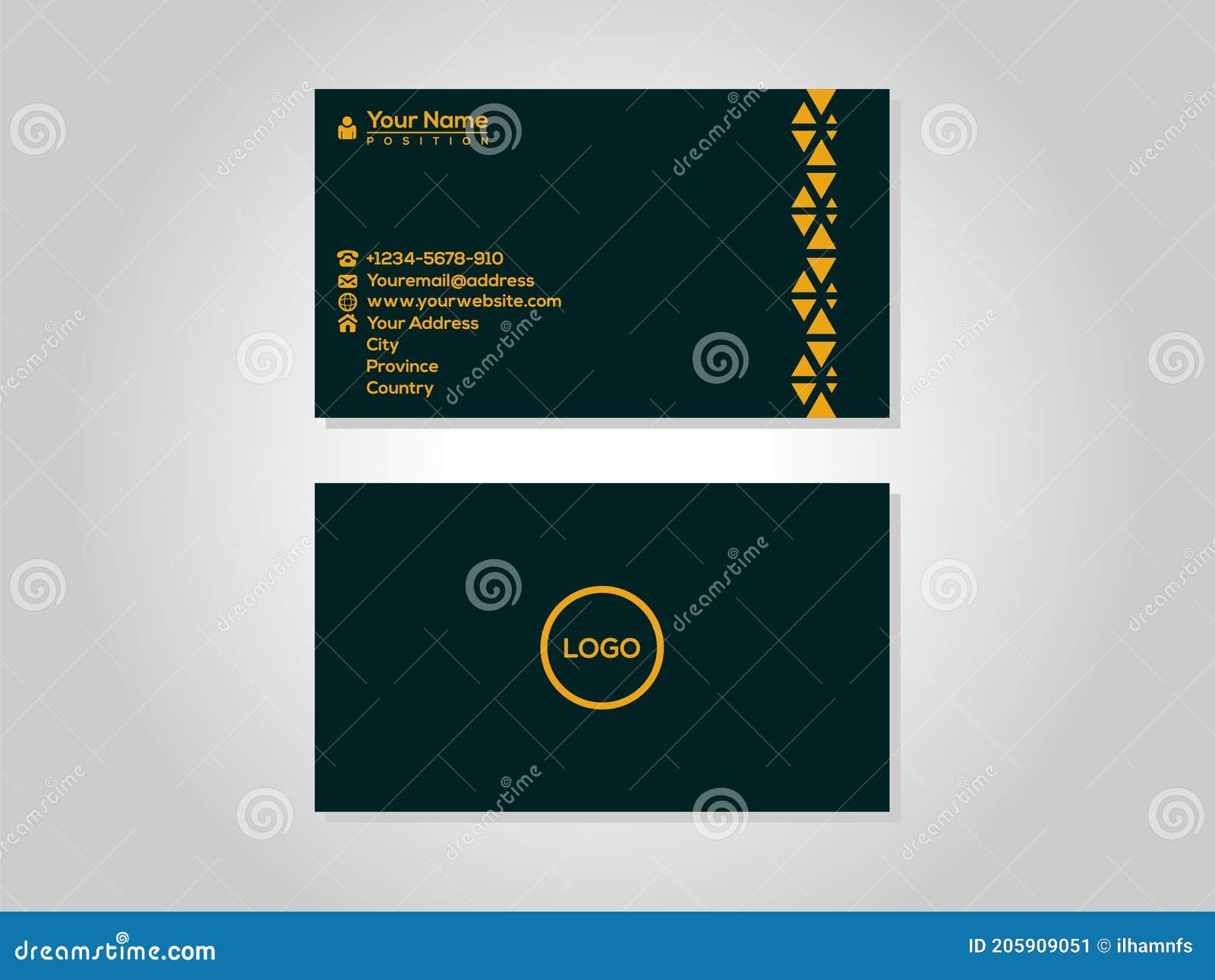 Business Card Background Design Template Stock Vector - Illustration of ...
