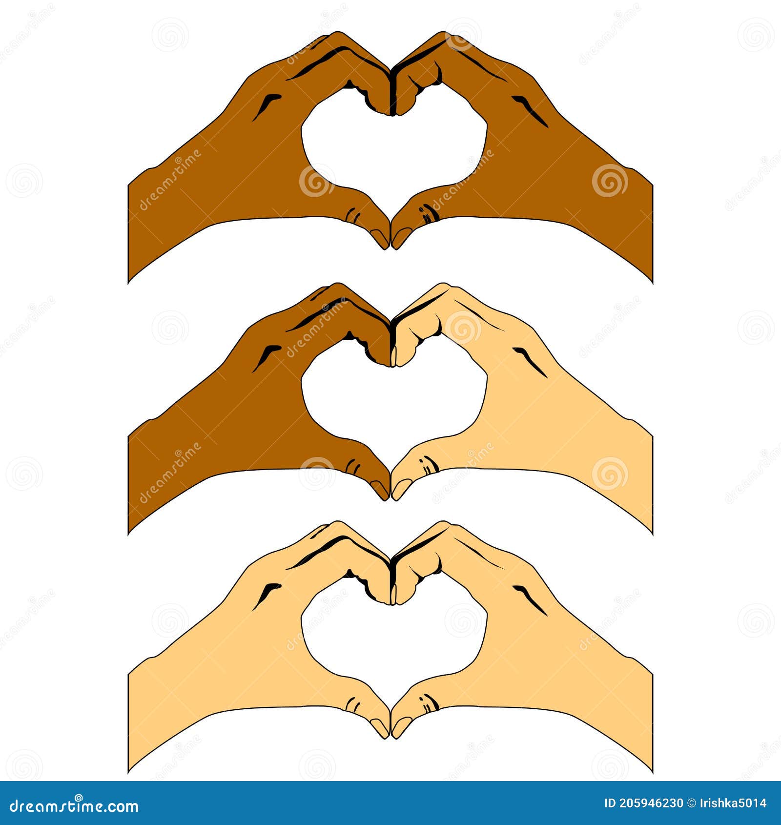Heart from Hand, Love is Not Shared. Stock Vector - Illustration of ...