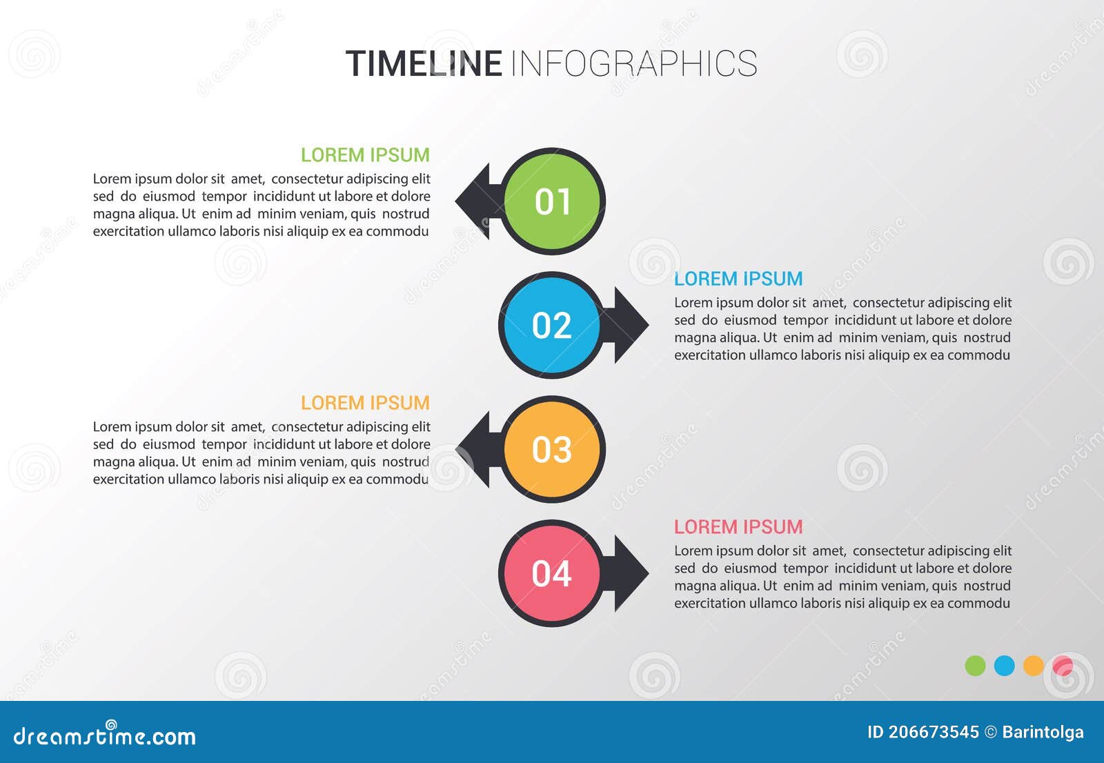 Vector Timeline Infographic Template. Flat Infographic Design. Stock ...