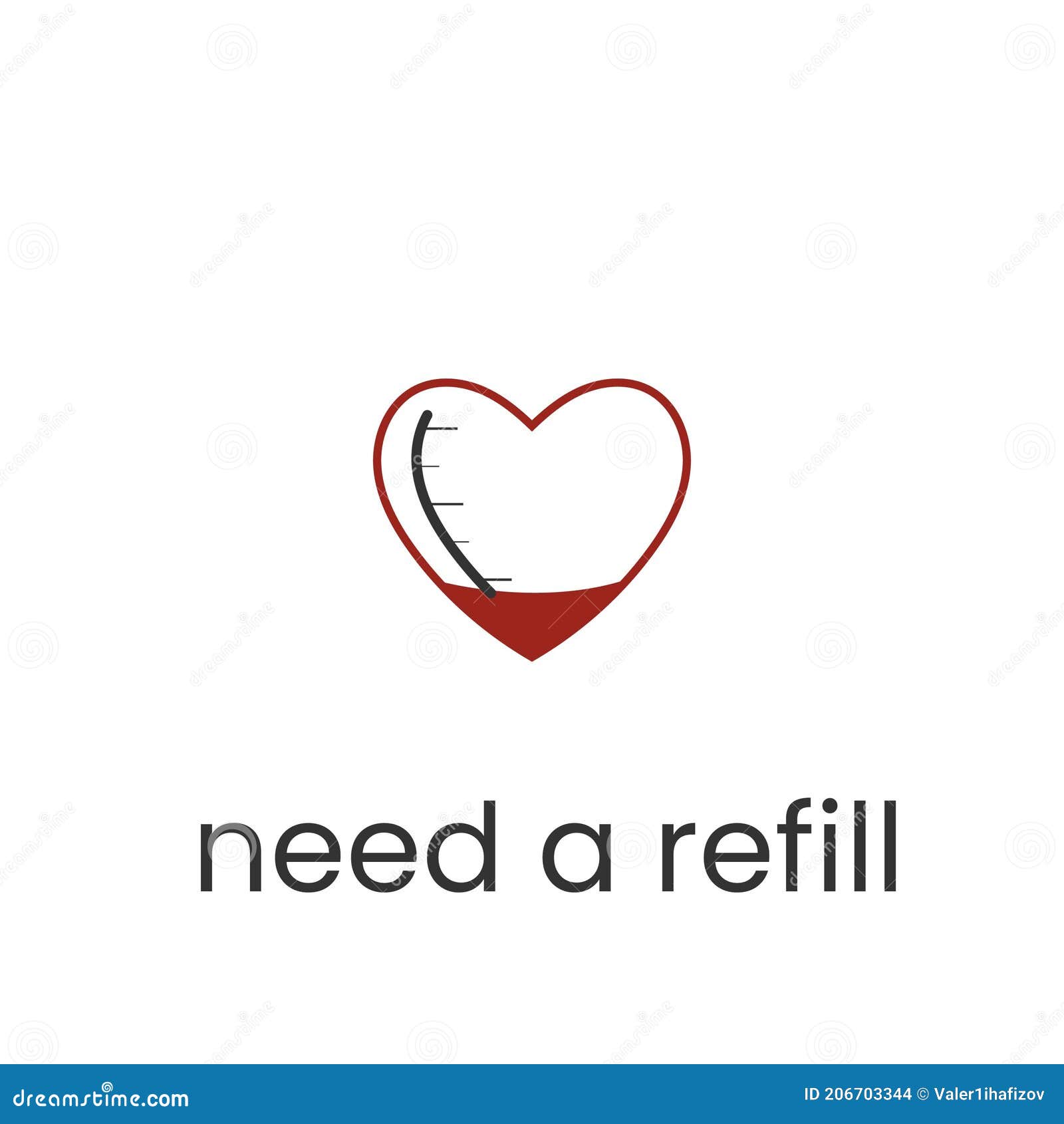 Measuring Love Concept. Love Heart Meter Vector Stock Vector ...