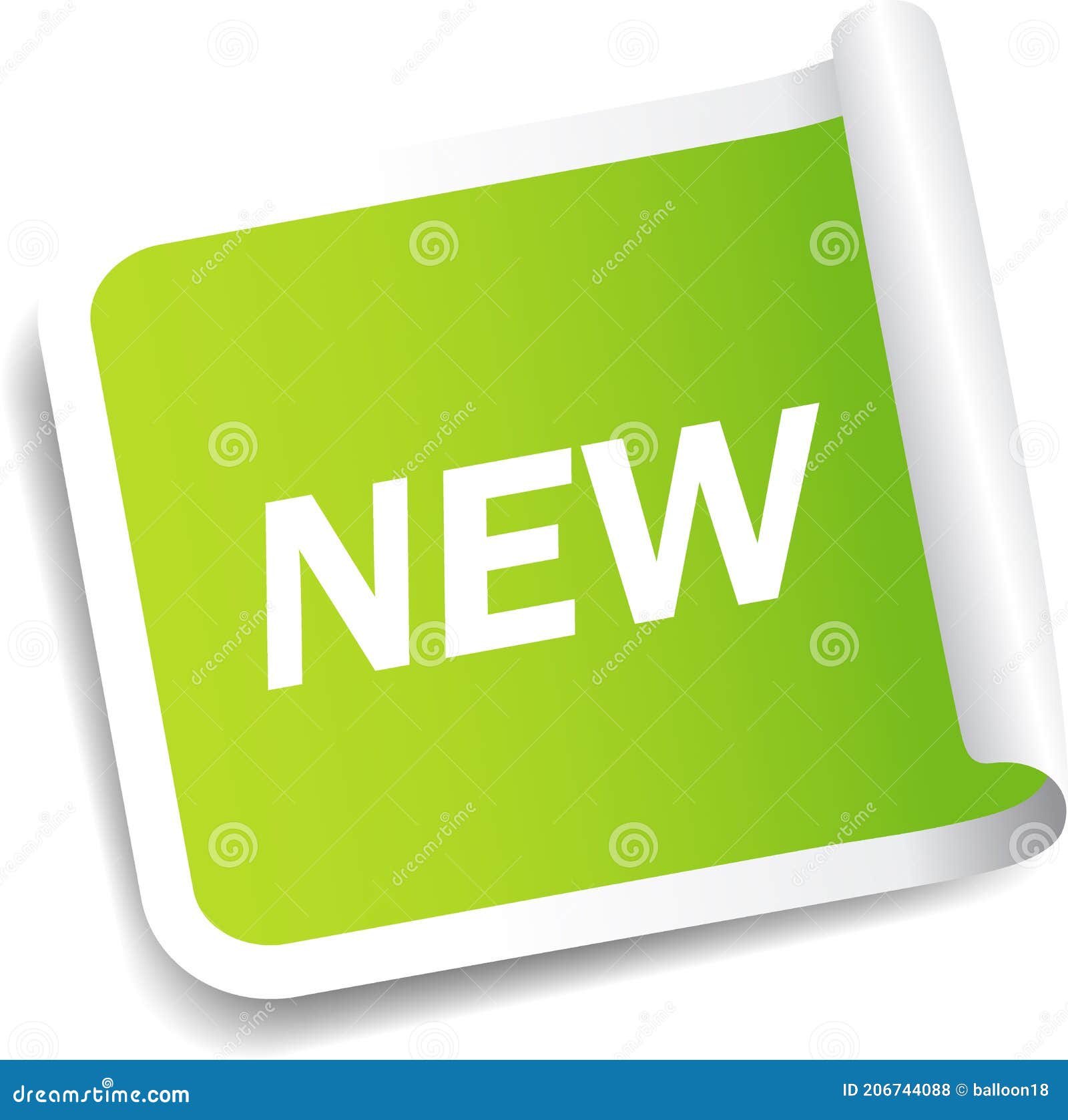 New sticker stock vector. Illustration of advertising - 206744088