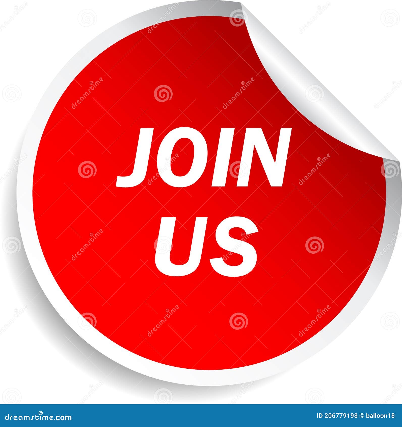 Join us vector sticker stock illustration. Illustration of flash ...