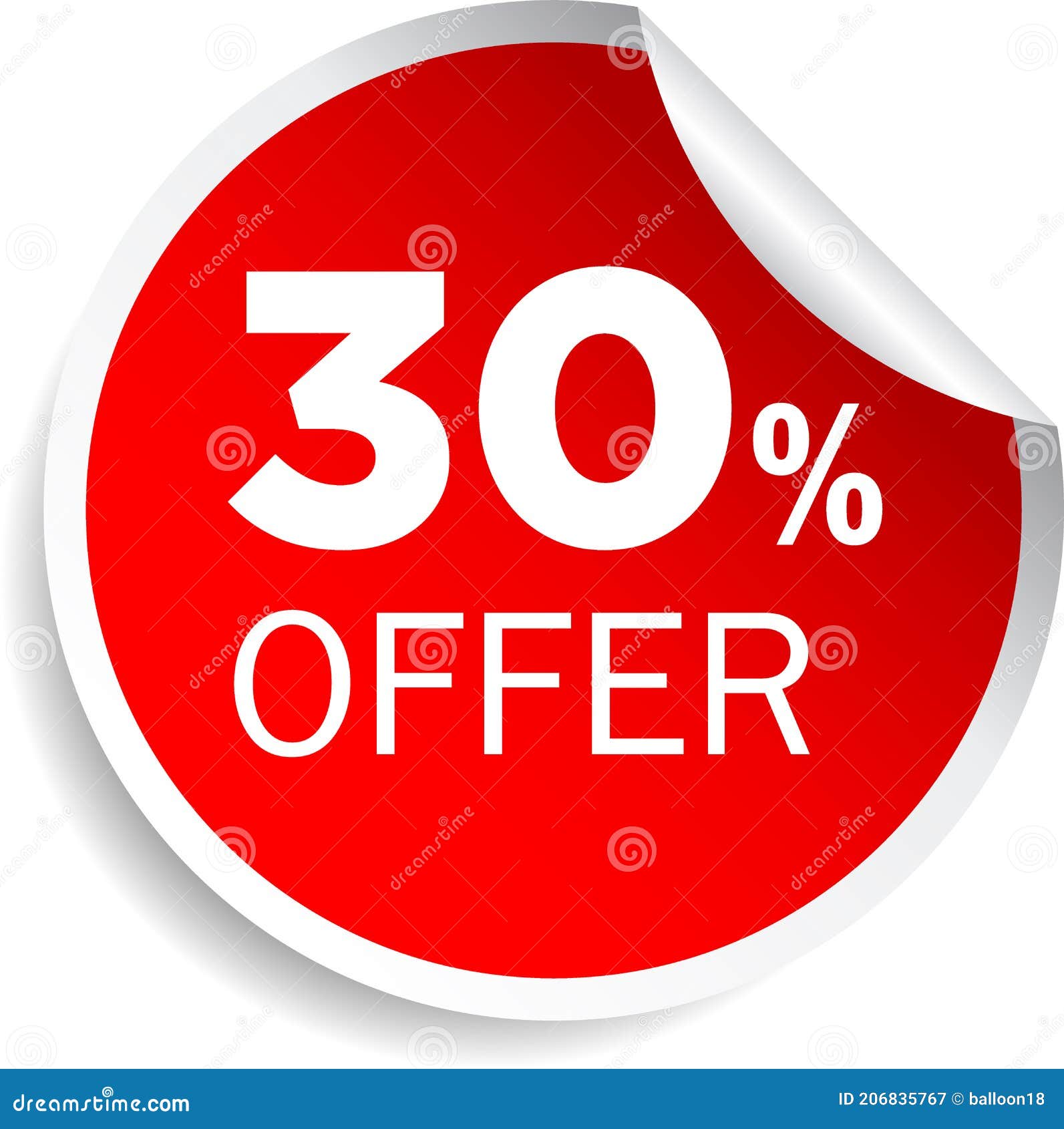 30 Percentage Discount Offer Stock Illustration - Illustration of ...