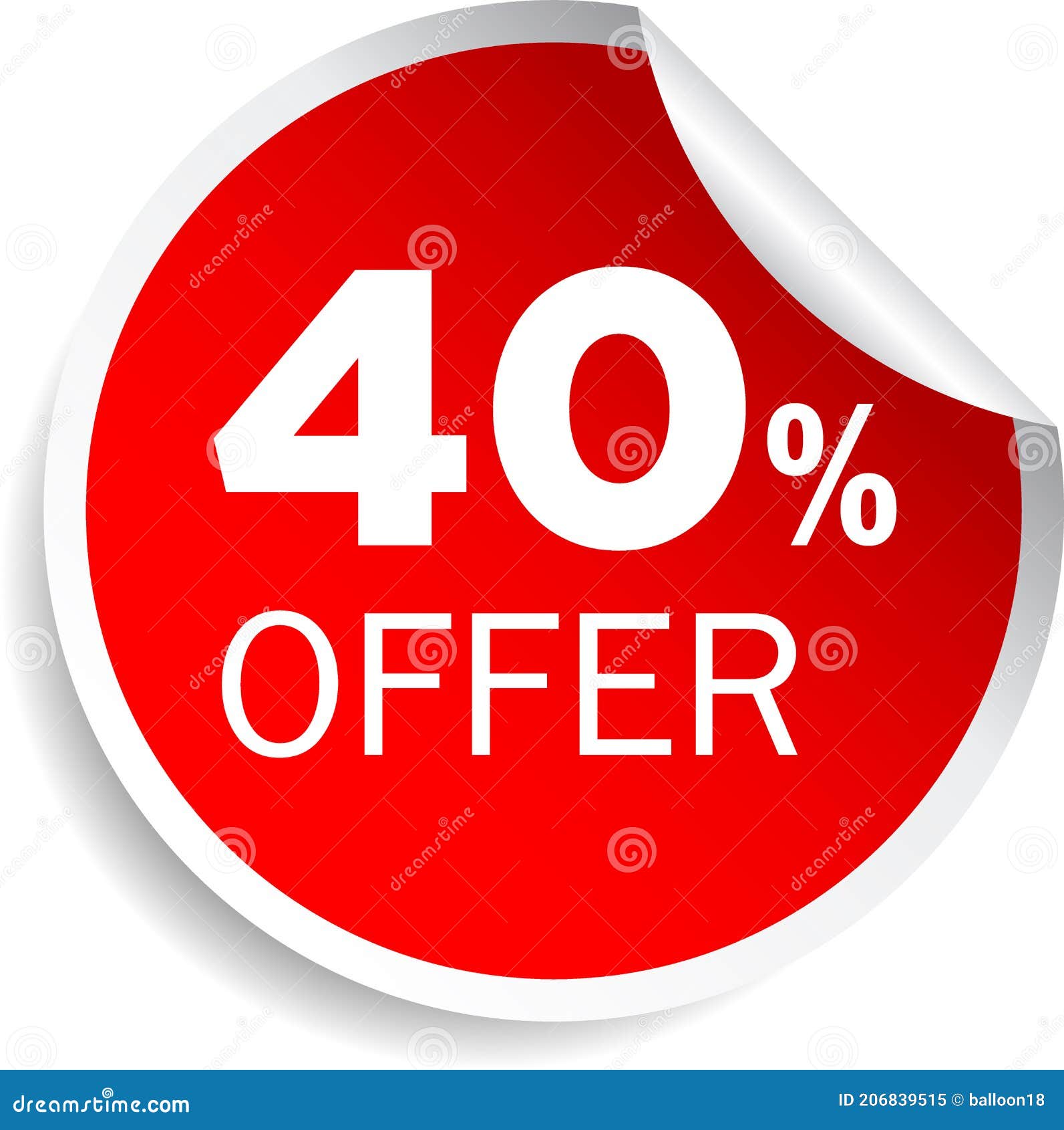 40 Percentage Discount Offer Stock Illustration - Illustration of ...