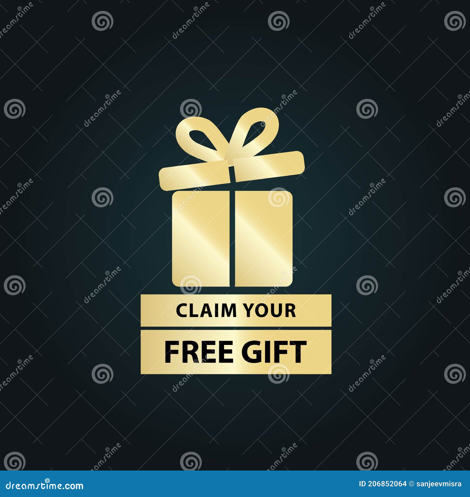 Claim Your Free Gift Claim Your Free Gift Icon Stock Vector ...