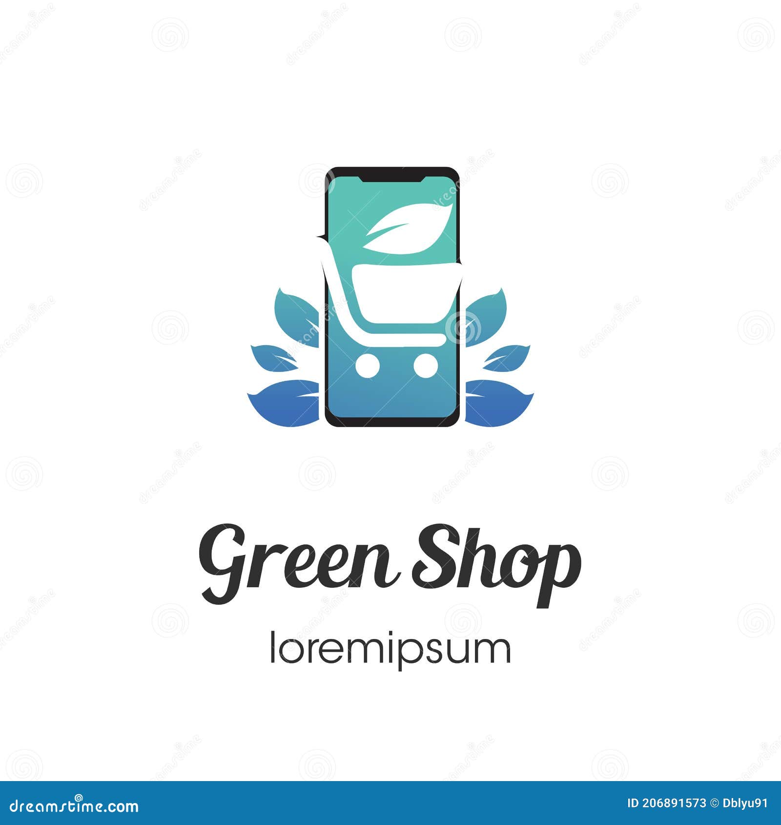 Green Shop Logo, Icon, or Symbol Template Design Stock Illustration ...