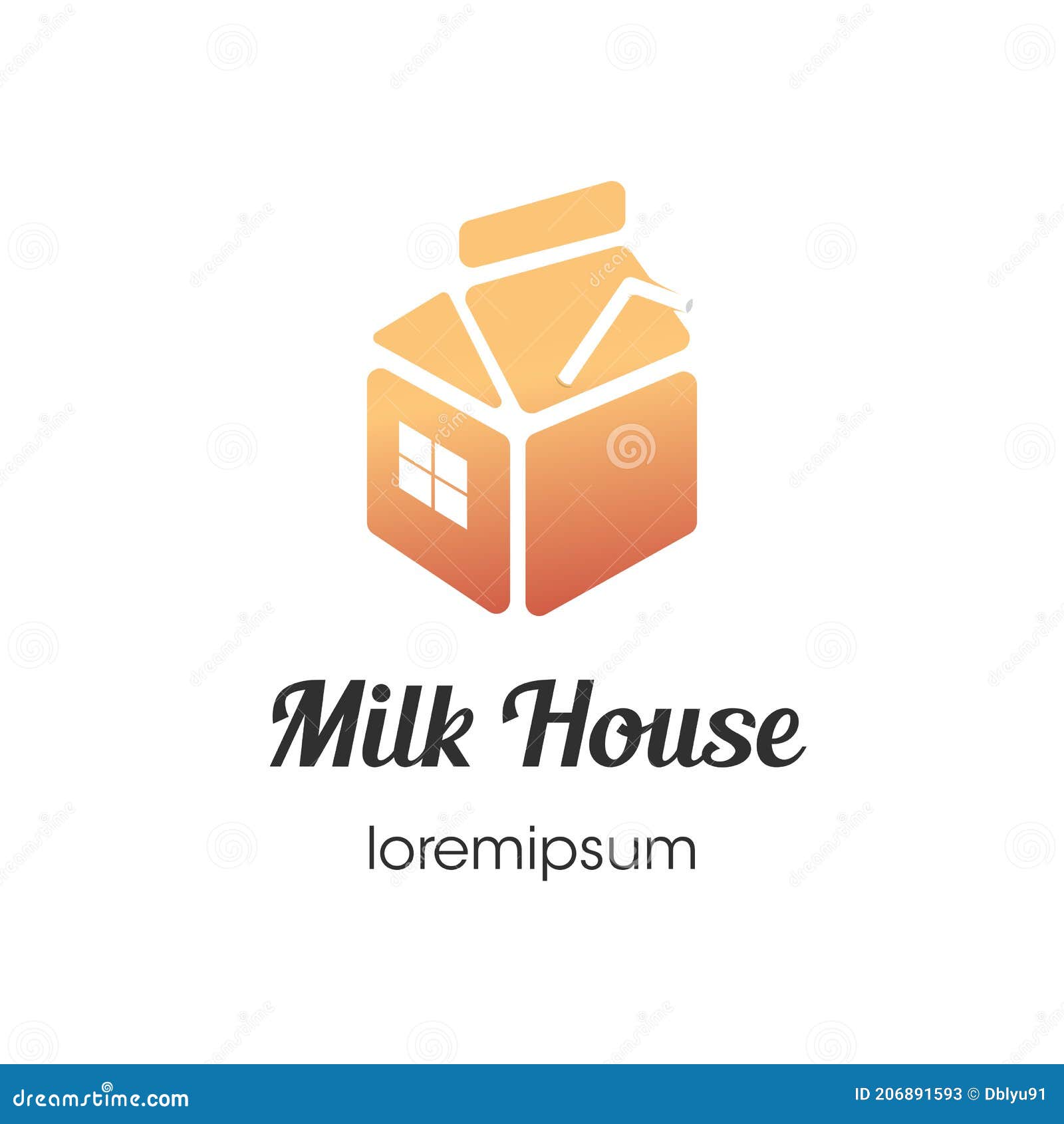 Milk House Logo, Icon, or Symbol Template Design Stock Illustration ...