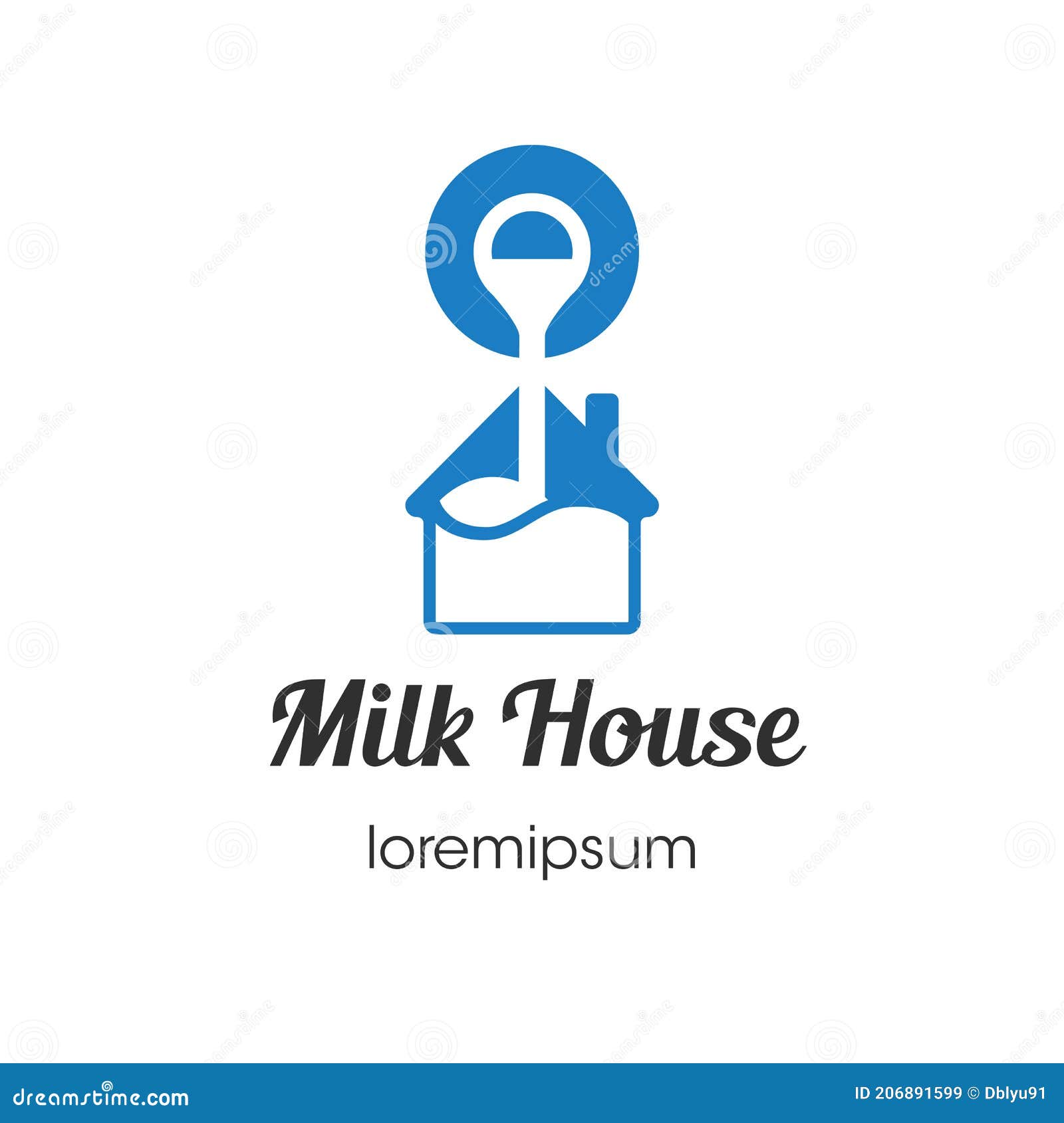 Milk House Logo, Icon, or Symbol Template Design Stock Illustration ...