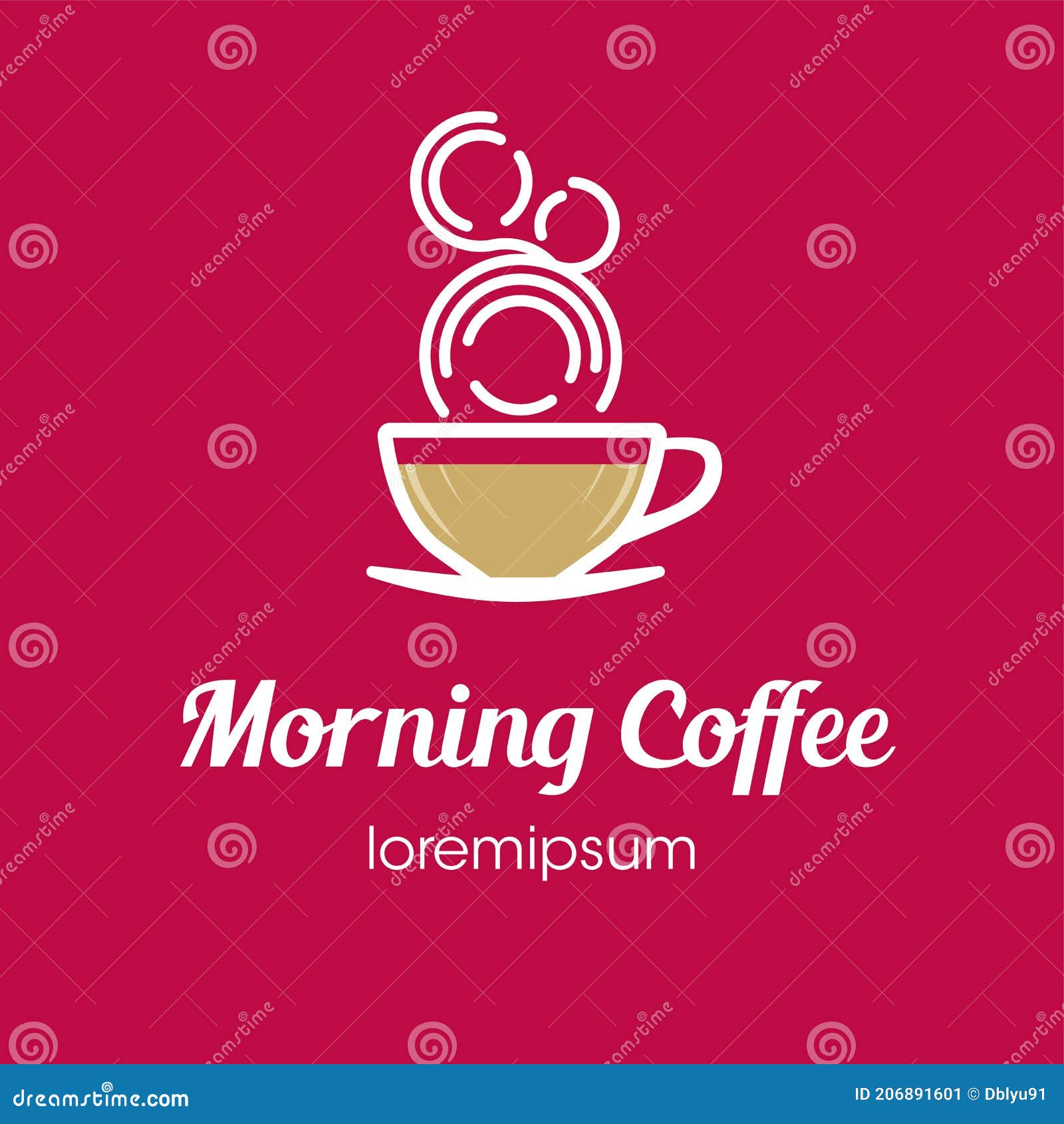 Morning Coffee Logo, Icon, or Symbol Template Design Stock Illustration ...