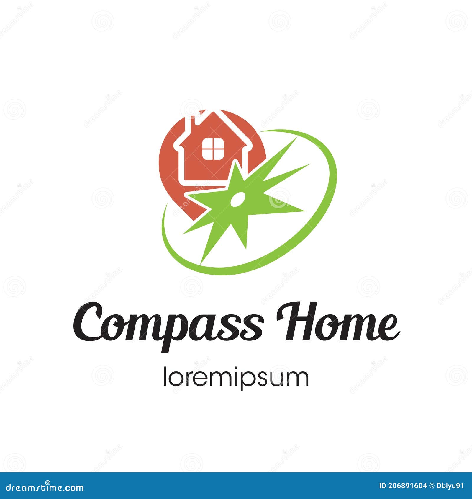 Compass Home Logo, Icon, or Symbol Template Design Stock Illustration ...