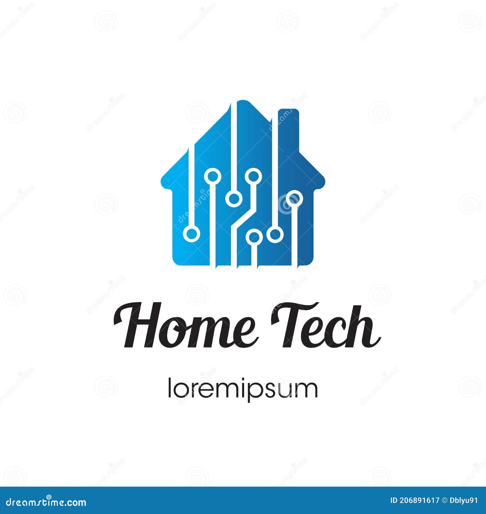 Home Tech Logo, Icon, or Symbol Template Design Stock Illustration ...