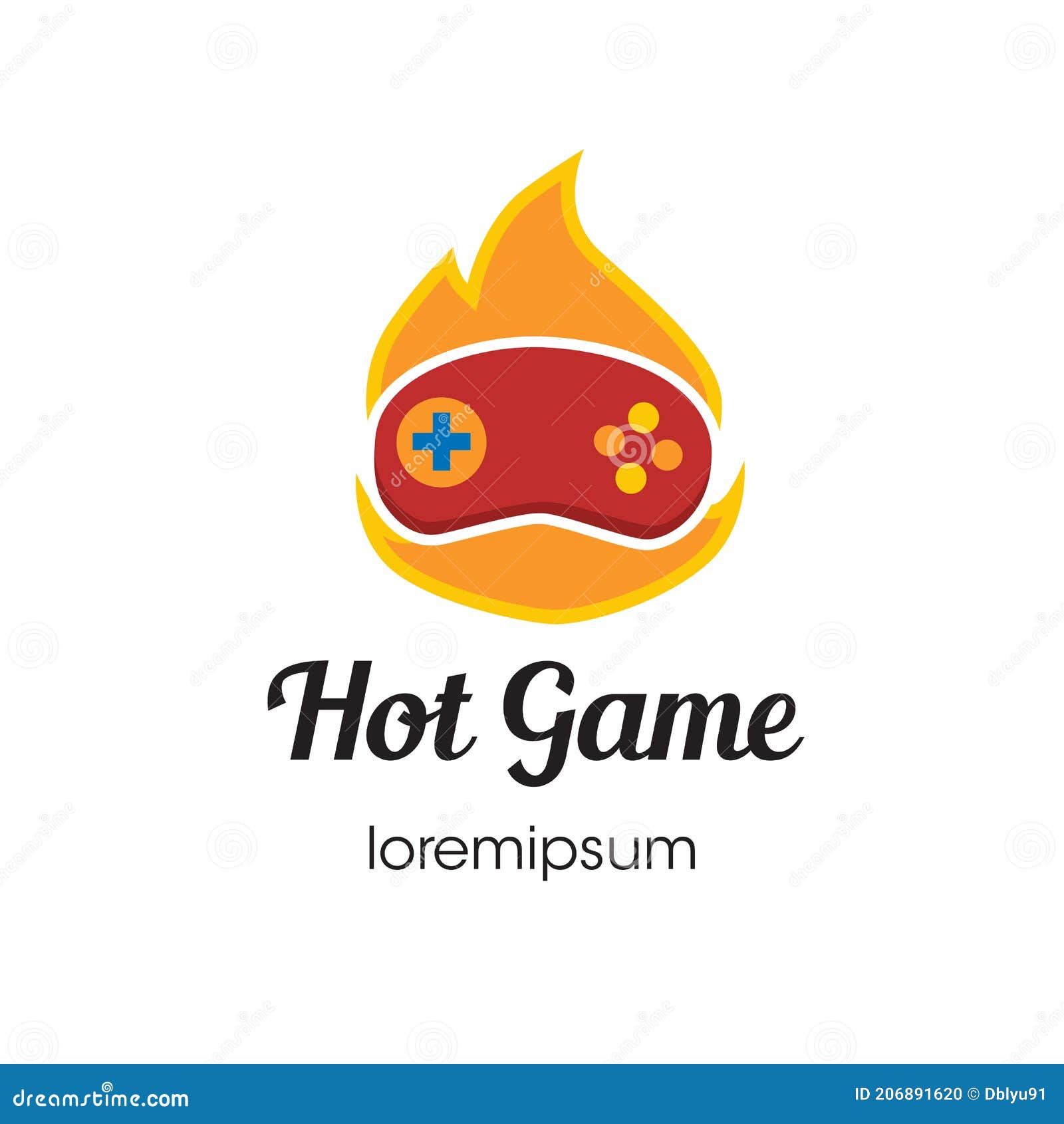Hot Game Logo, Icon, or Symbol Template Design Stock Illustration ...