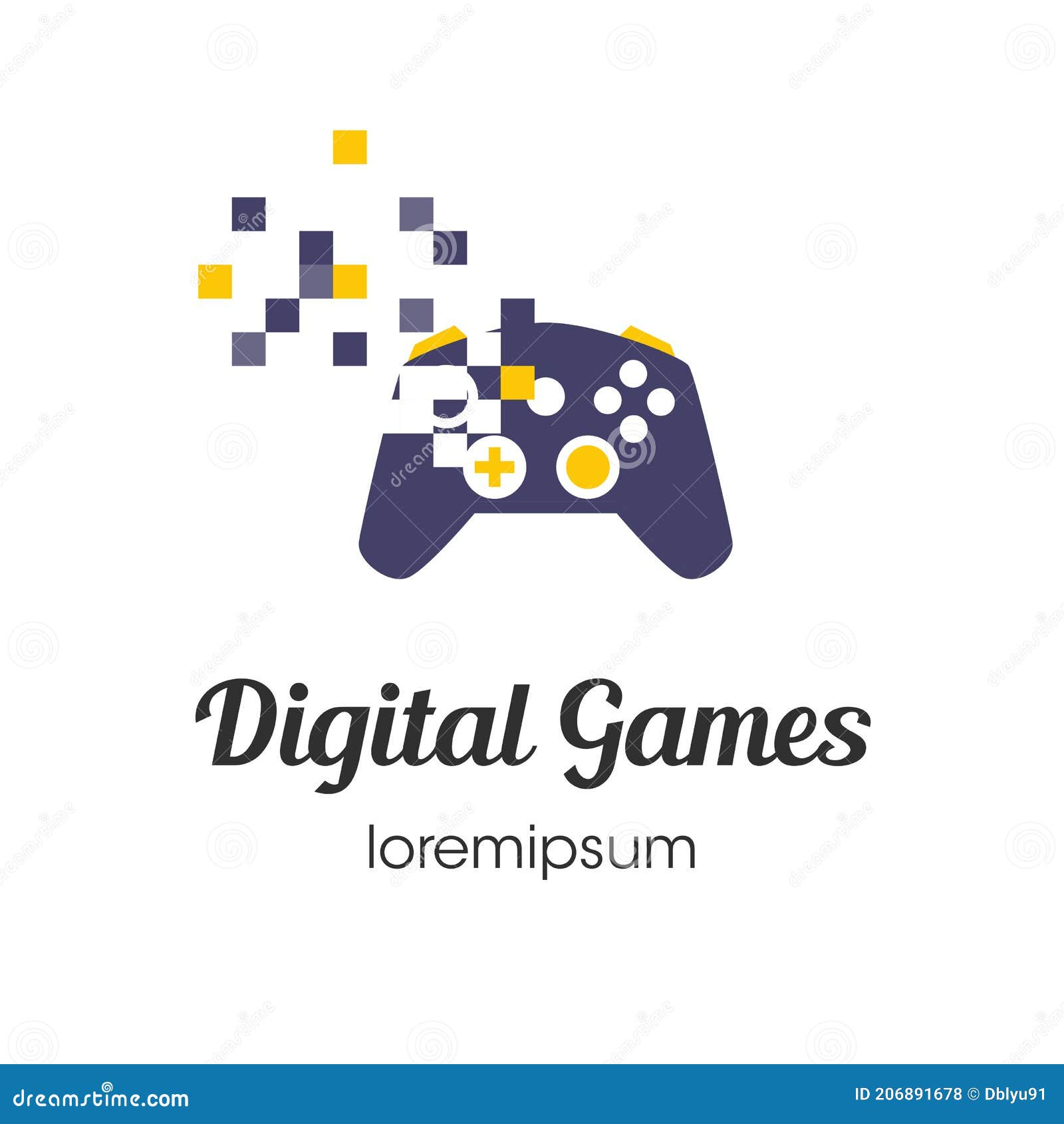 Digital Games Logo, Icon, or Symbol Template Design Stock Illustration ...