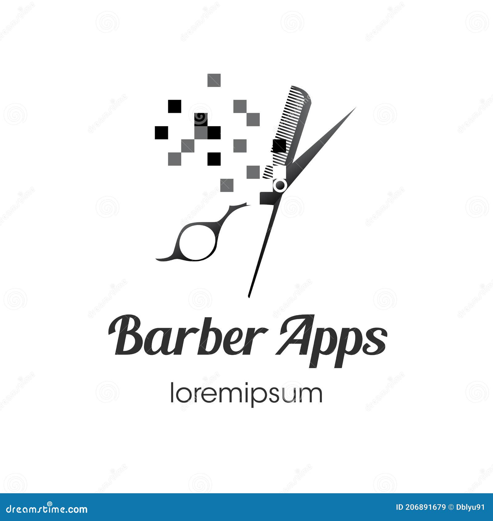 Barber Apps Logo, Icon, or Symbol Template Design Stock Illustration ...