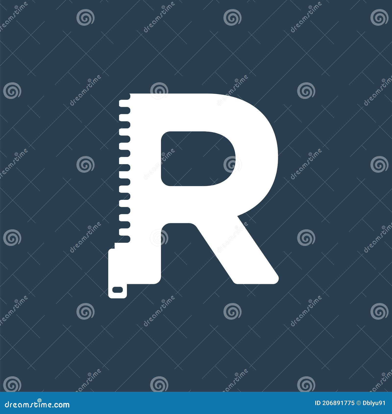 Letter R Zipper Style Logo, Icon, or Symbol Template Design Stock ...