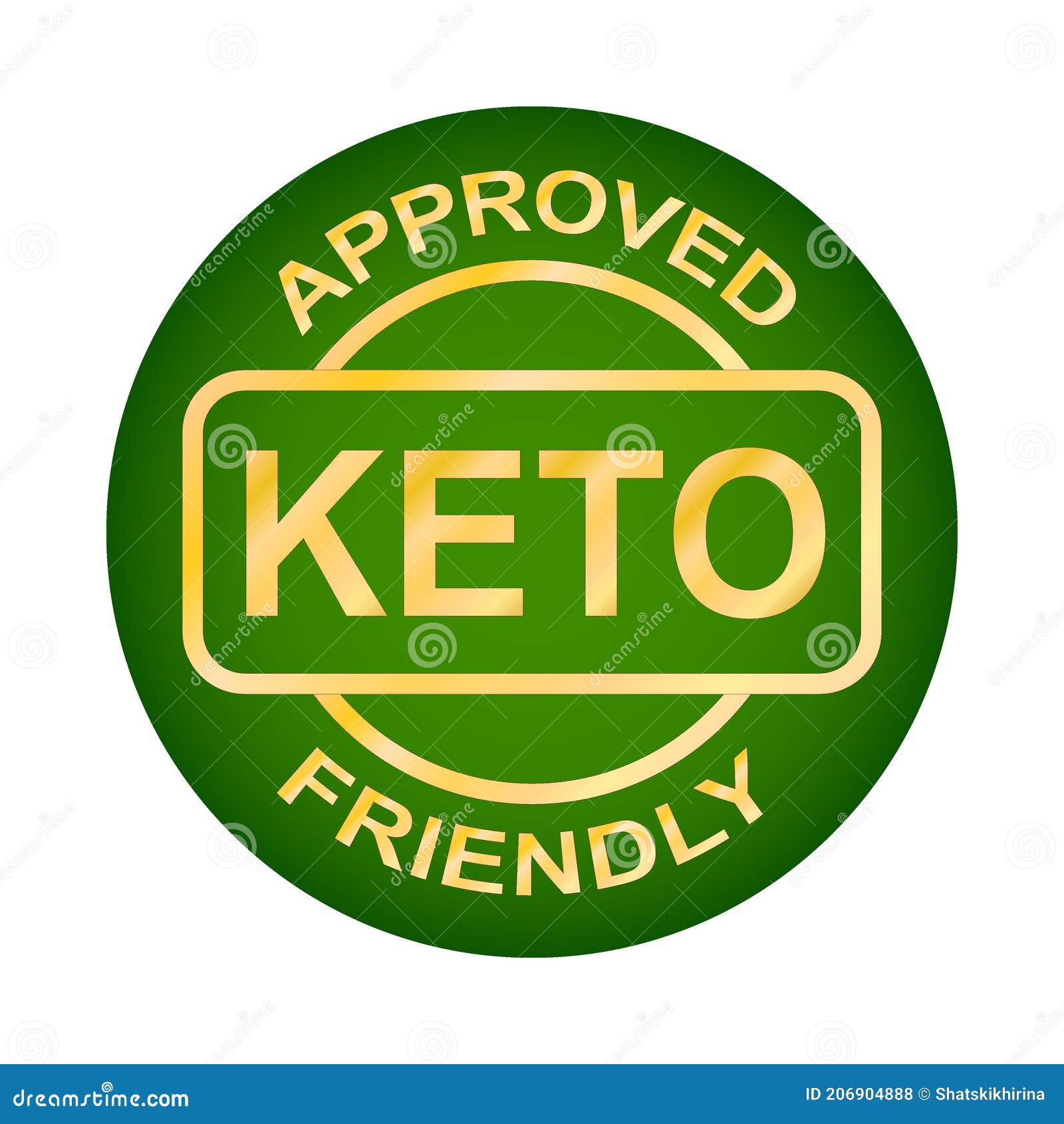 Keto Approved Friendly Stamp. Ketogenic Diet. Love Keto. Gold Round ...