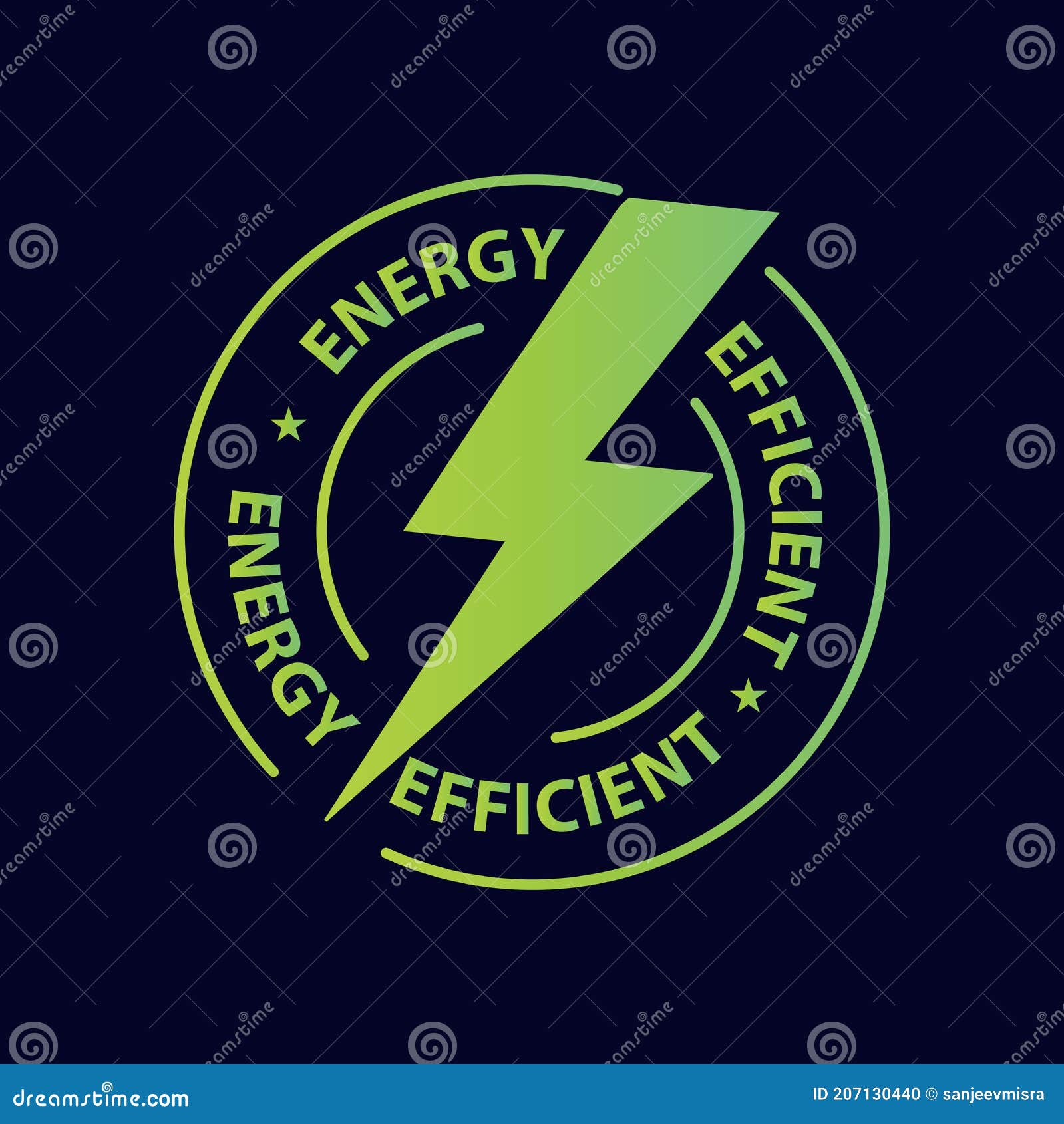 Energy Efficient Icon, Stamp Vector Illustration Stock Vector ...