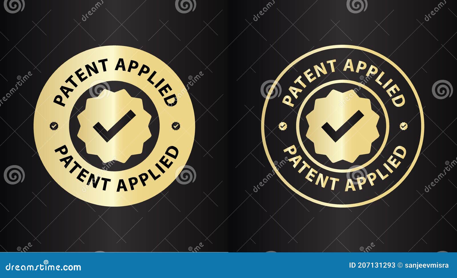 Patent applied vector icon stock vector. Illustration of lawsuit ...