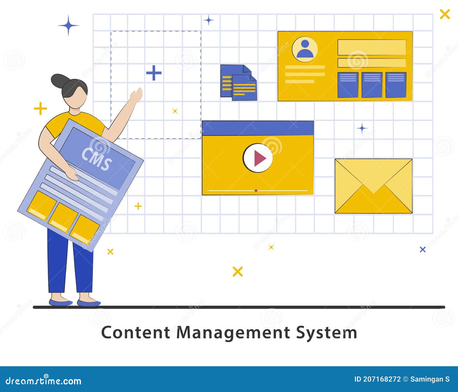 Content Management System Vector Illustration Stock Vector ...