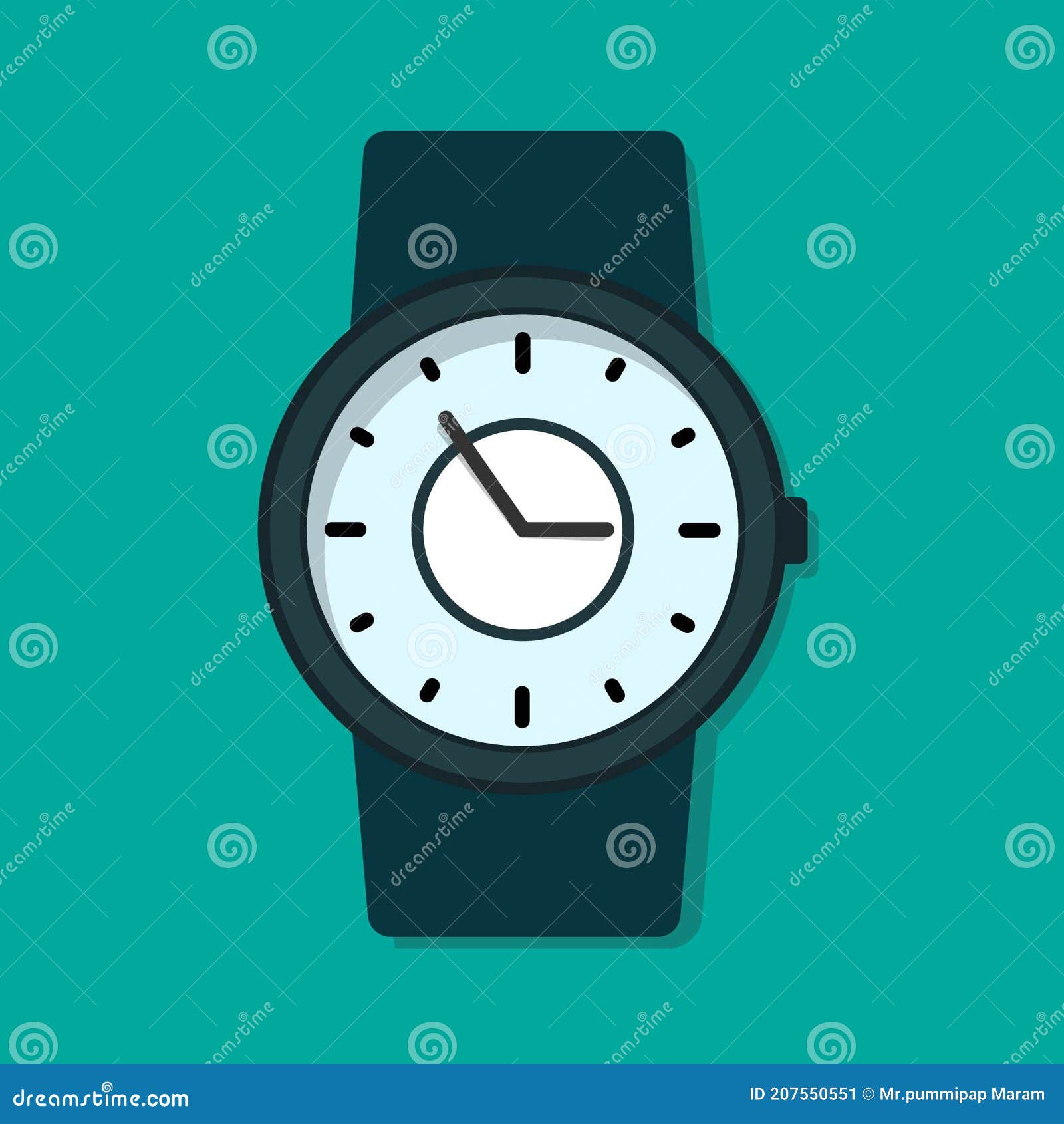 Clock Asking for Blue Hands. Time Illustration Stock Vector ...