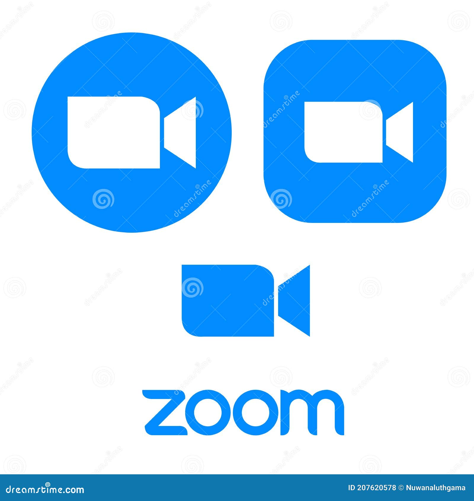 Zoom Logo, Video, Call Application, Camera Vector Icon Editorial Stock ...