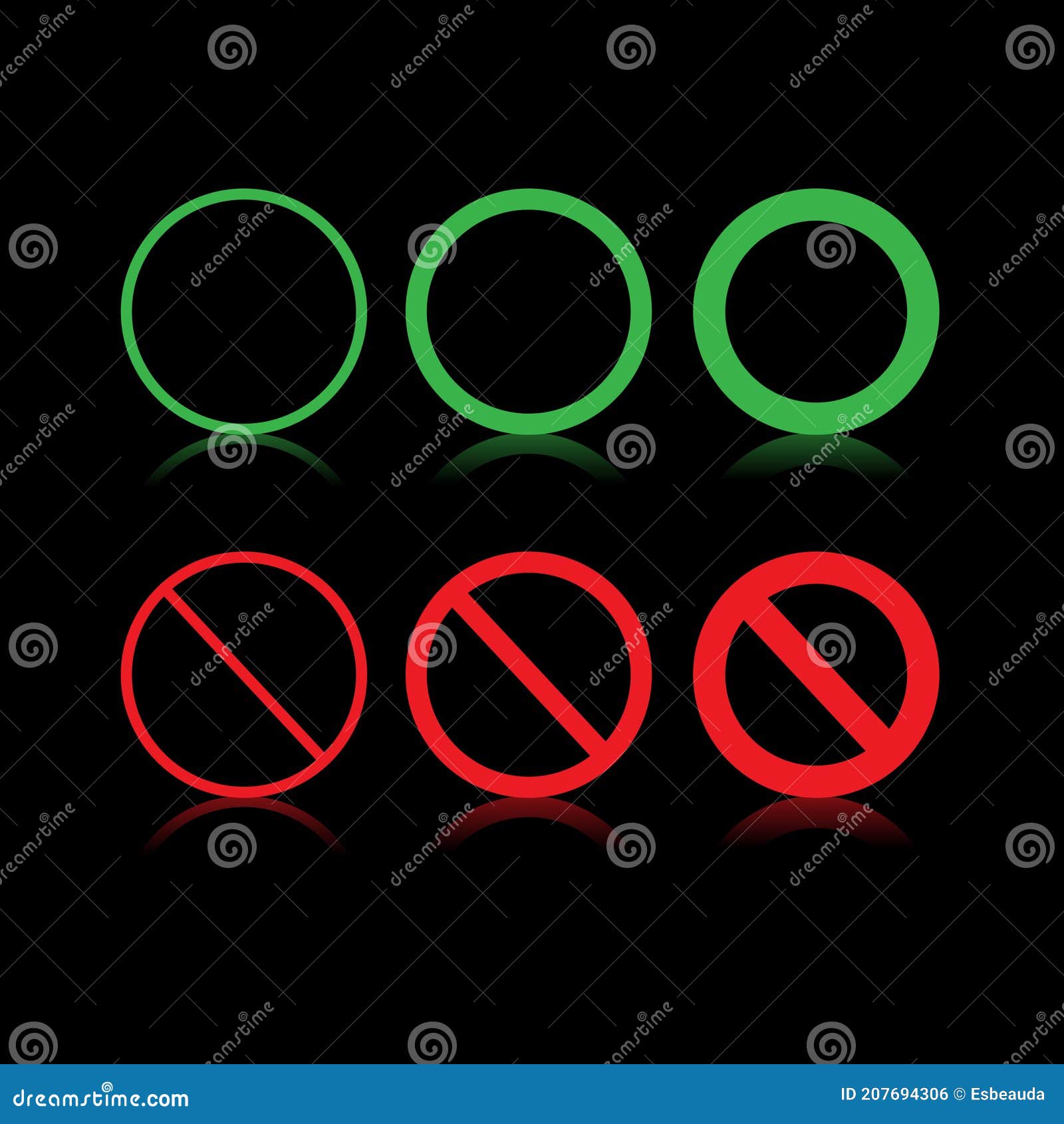 Do and Do Not Icon stock vector. Illustration of icon - 207694306