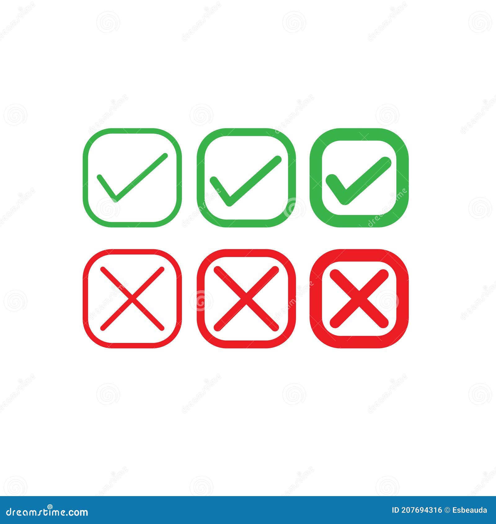 Do and Do Not Icon stock vector. Illustration of symbol - 207694316