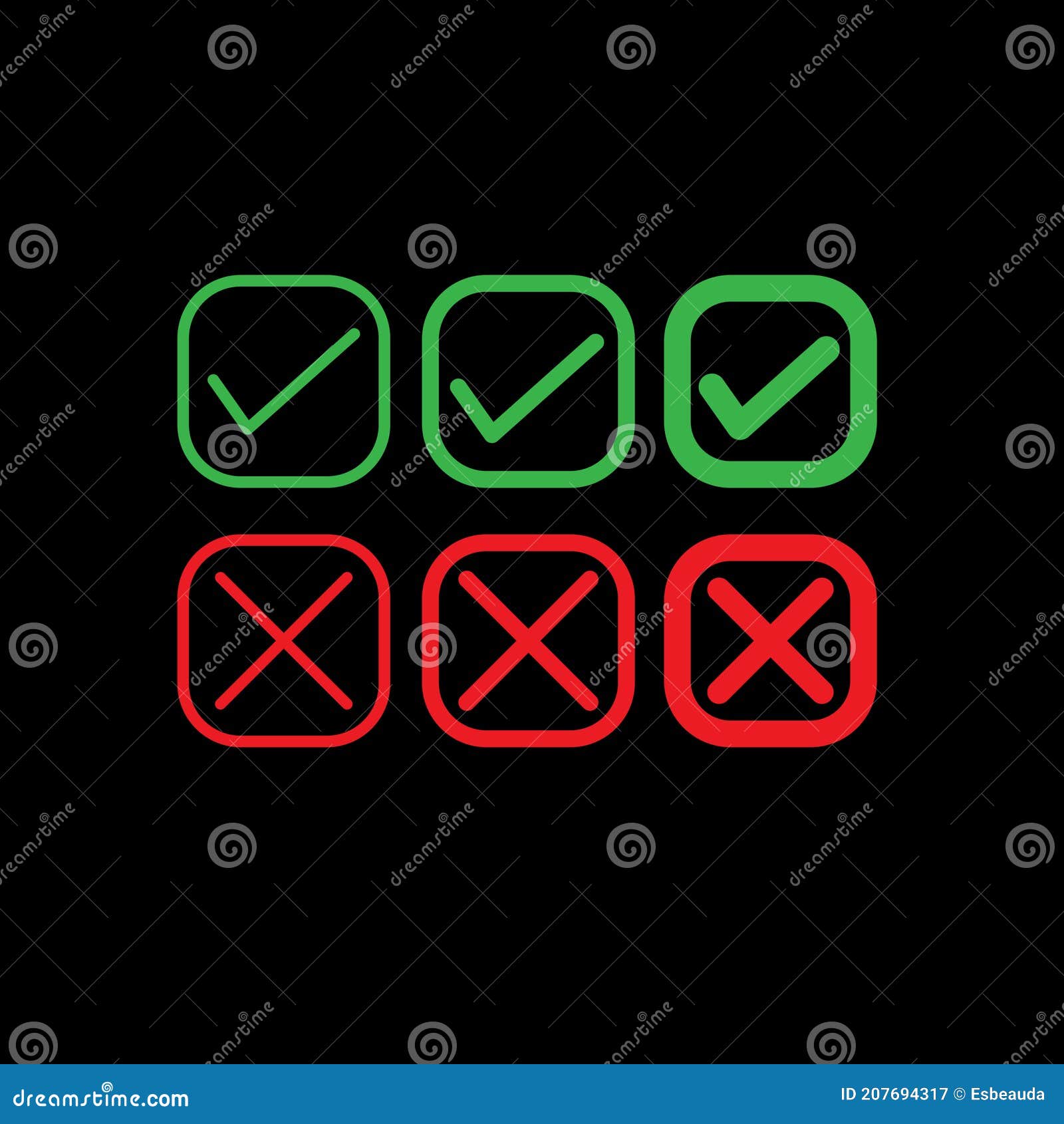 Do and Do Not Icon stock vector. Illustration of symbol - 207694317