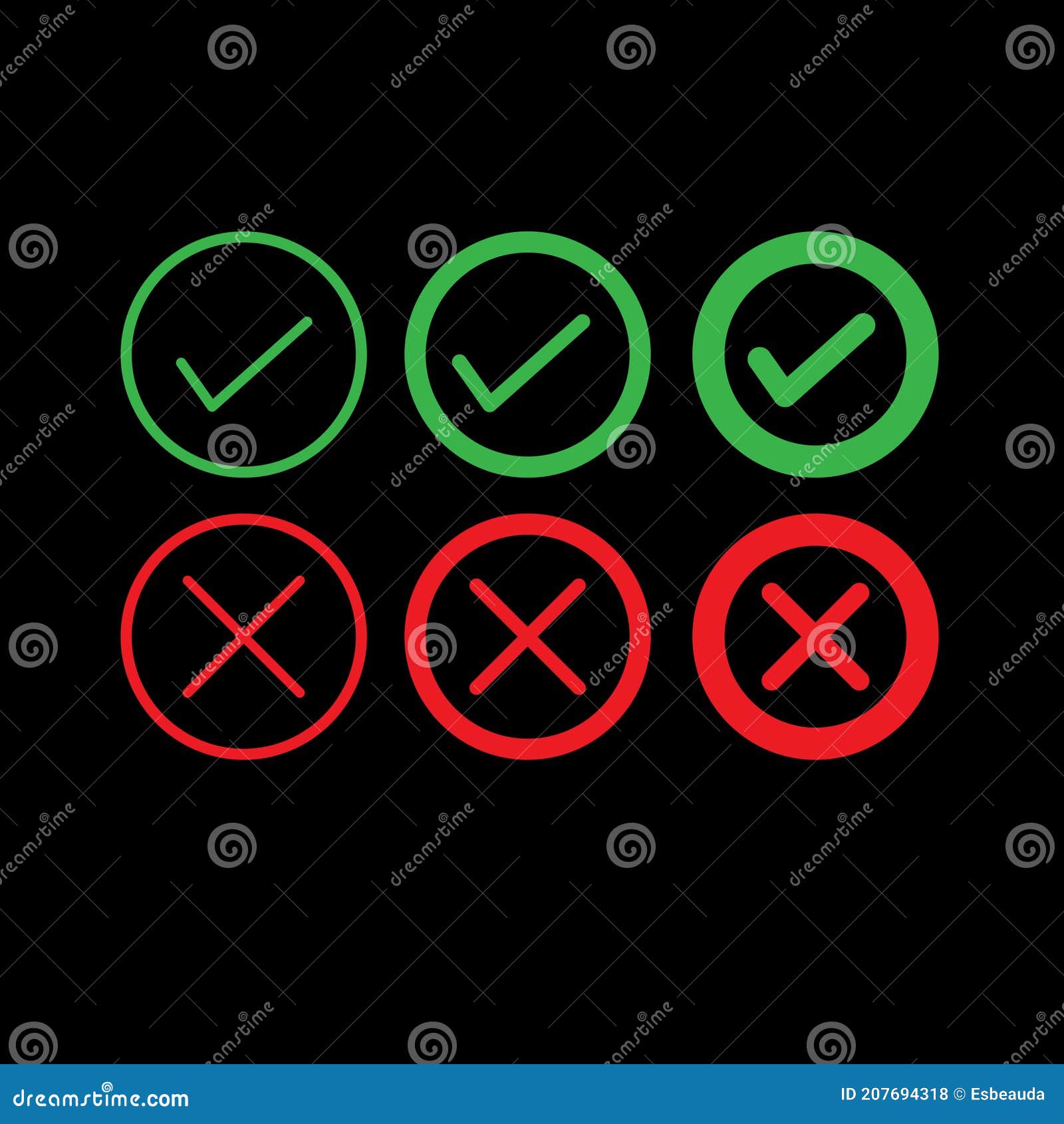 Do and Do Not Icon stock vector. Illustration of negative - 207694318