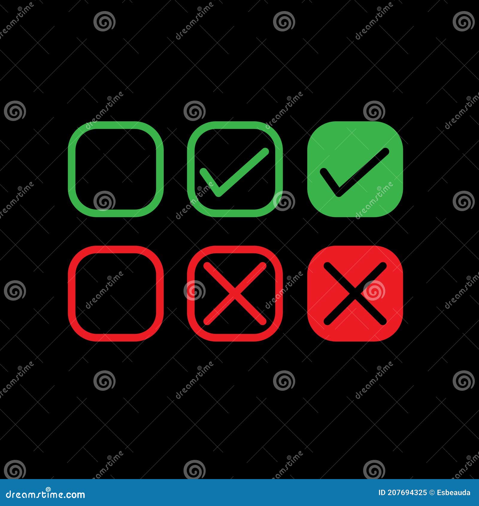 Do and Do Not Icon stock vector. Illustration of right - 207694325