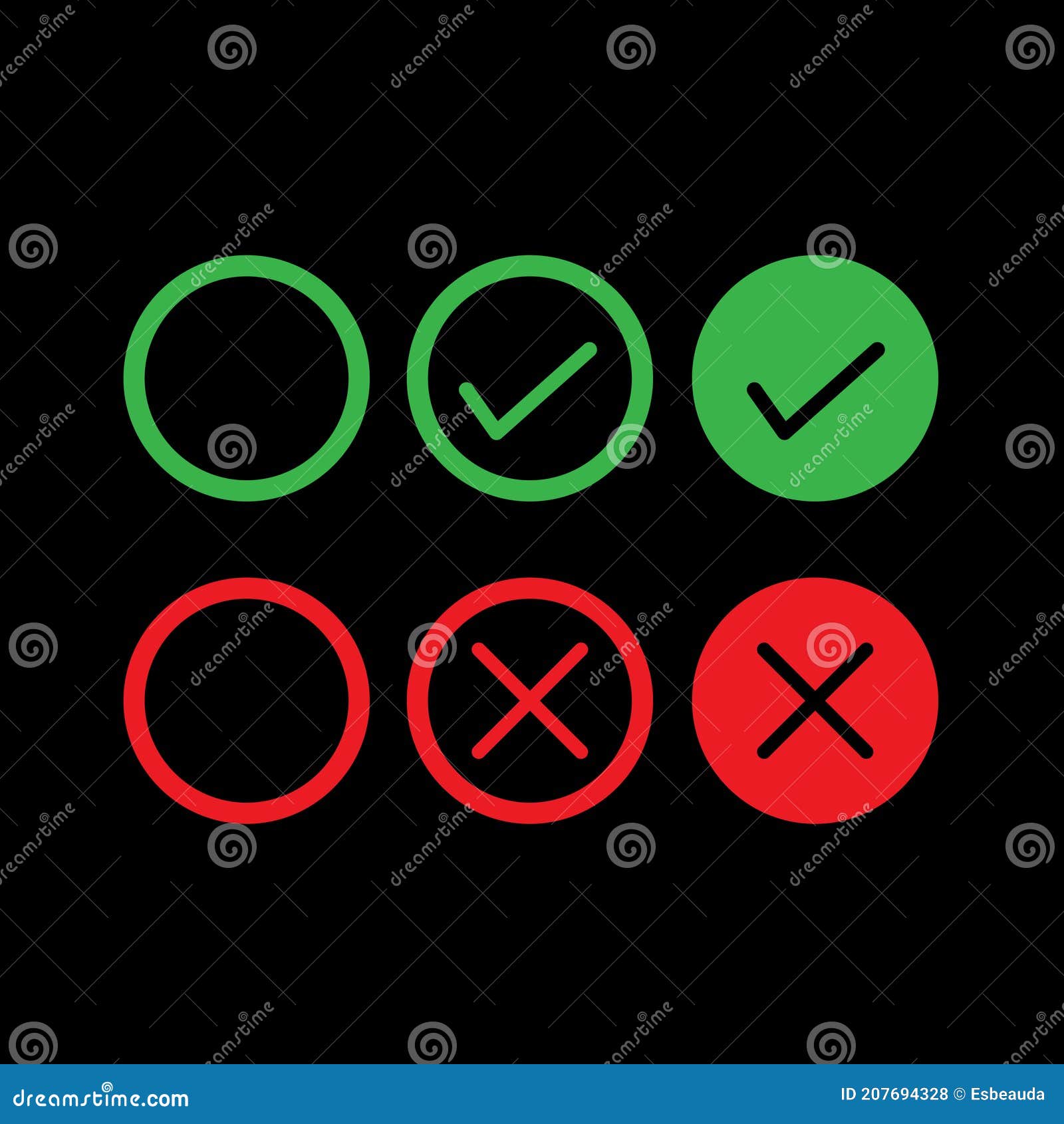 Do and Do Not Icon stock vector. Illustration of signal - 207694328