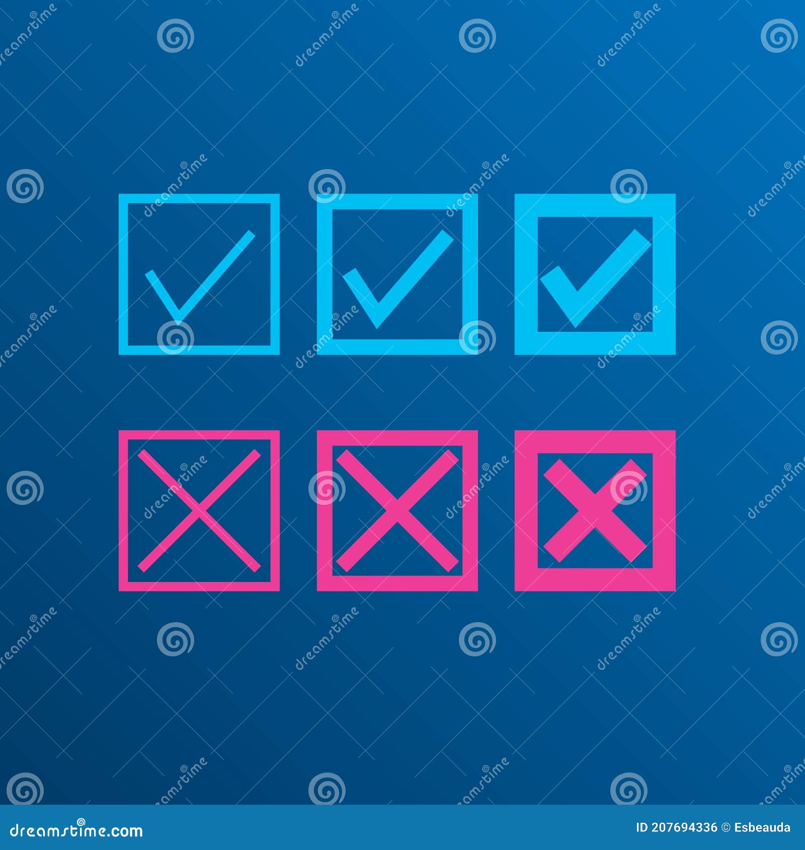 Do and Do Not Icon stock vector. Illustration of wong - 207694336