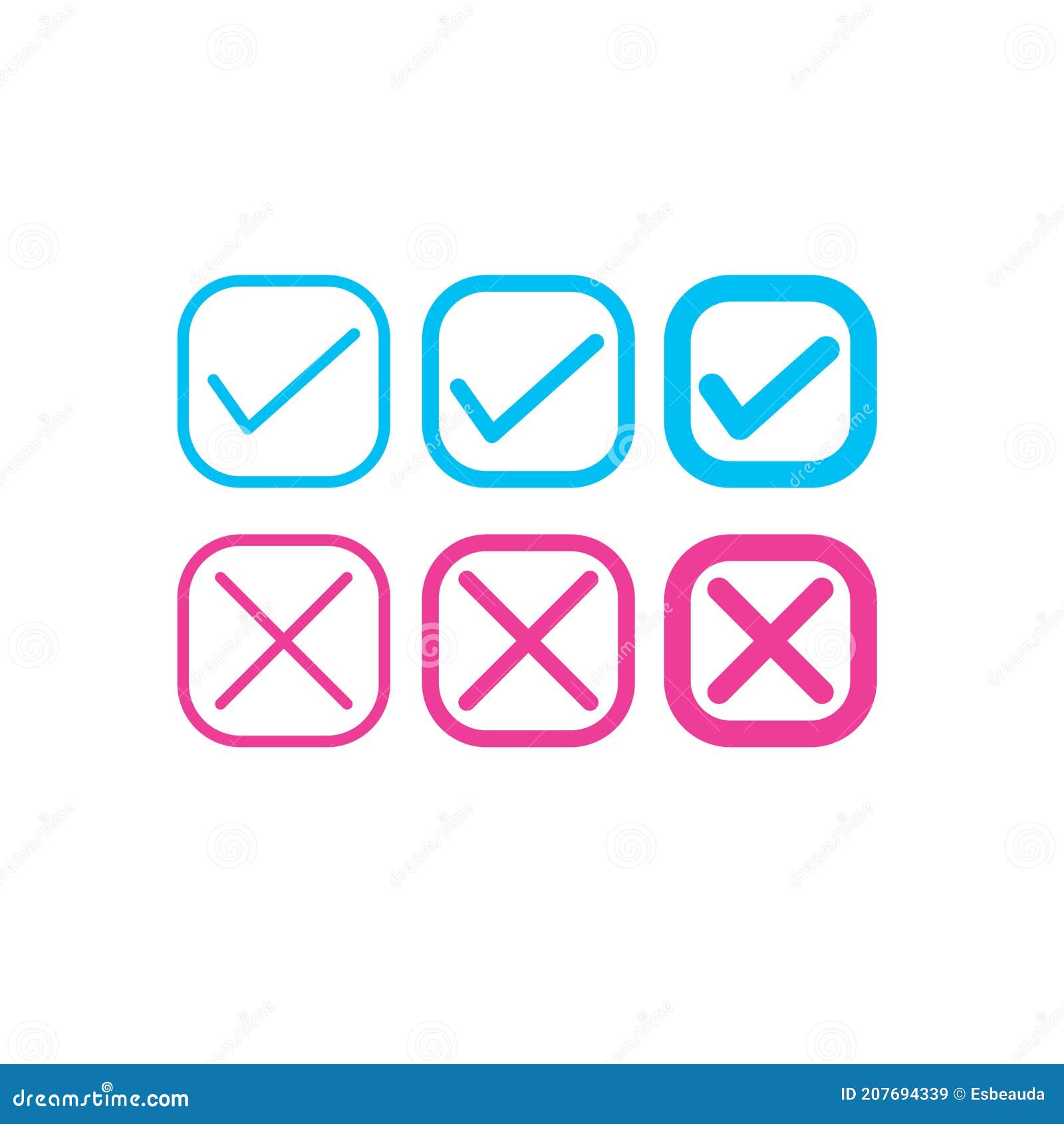 Do and Do Not Icon stock vector. Illustration of negative - 207694339