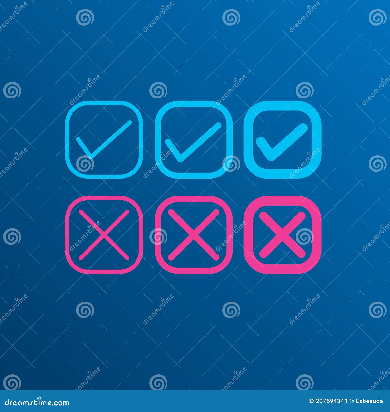 Do and Do Not Icon stock vector. Illustration of true - 207694341