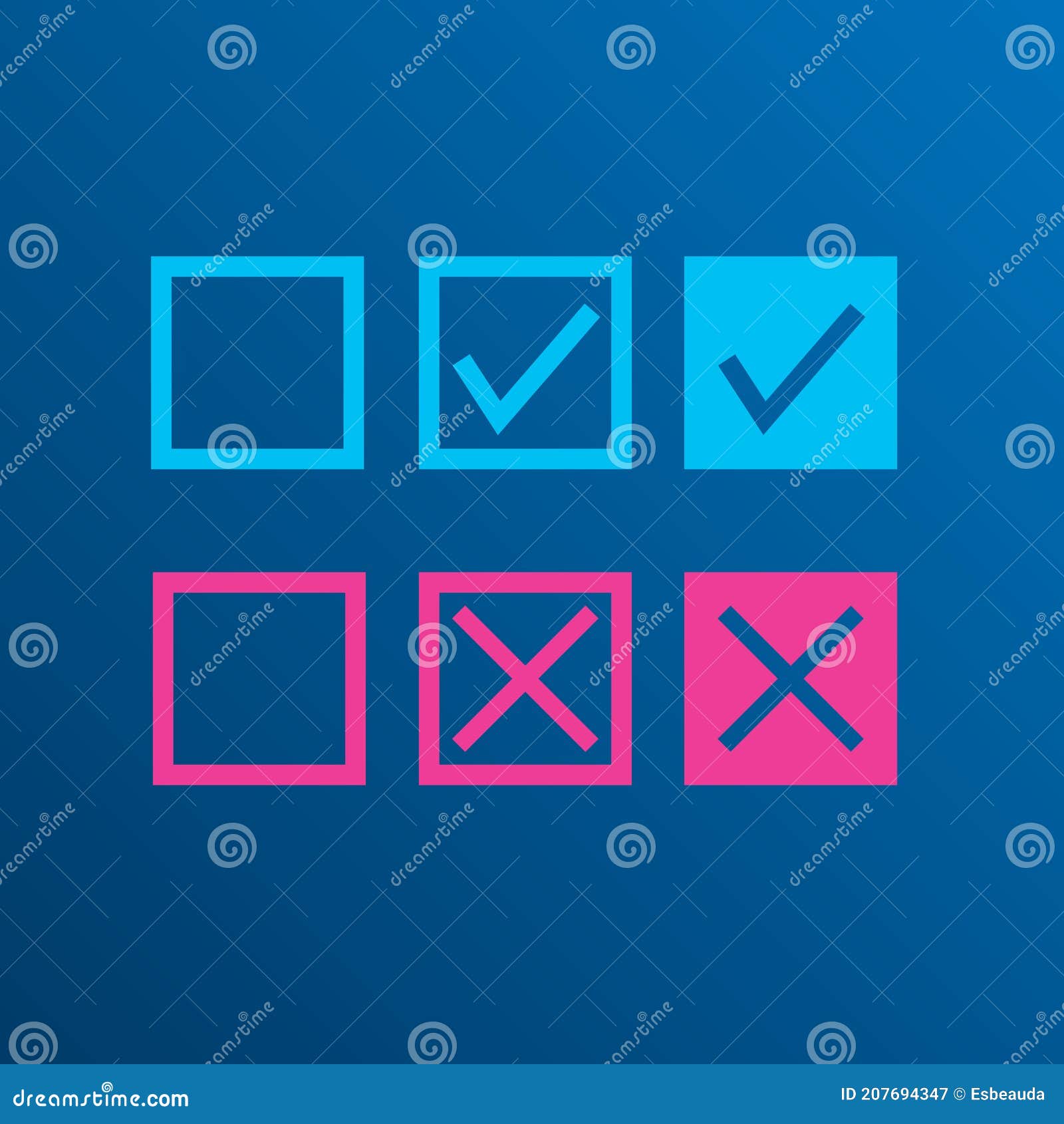 Do and Do Not Icon stock vector. Illustration of button - 207694347