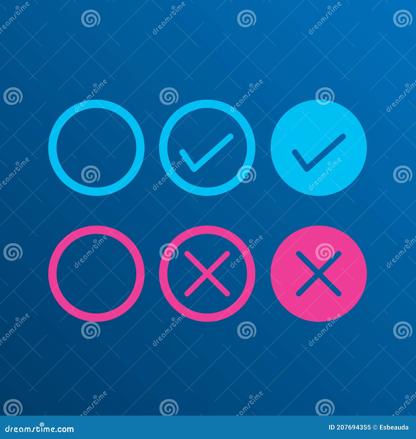Do and Do Not Icon stock vector. Illustration of signal - 207694355