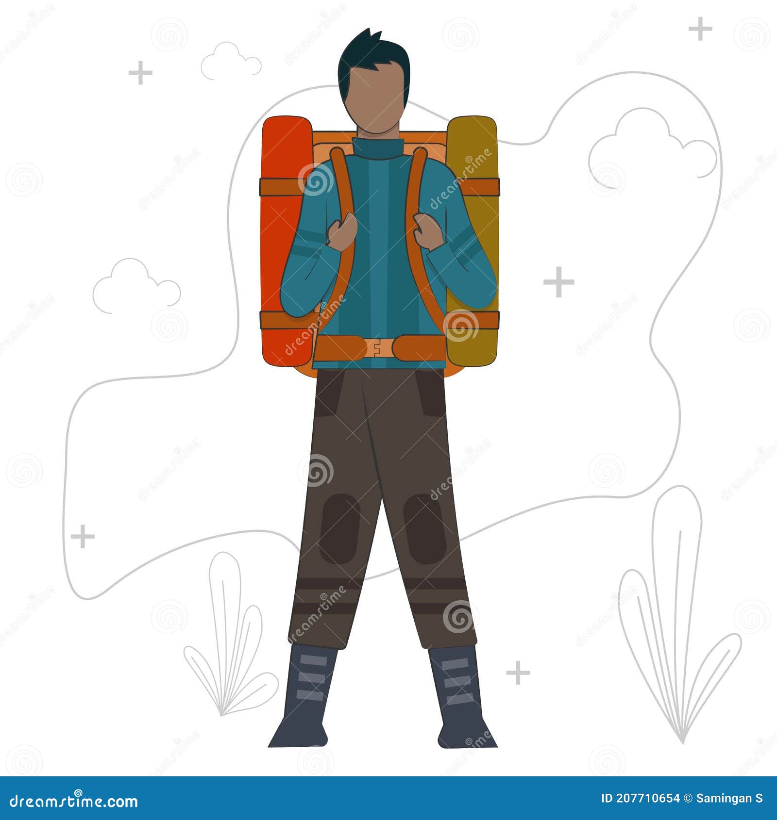 People Character Travelers Adventure Vector Illustration Stock Vector ...