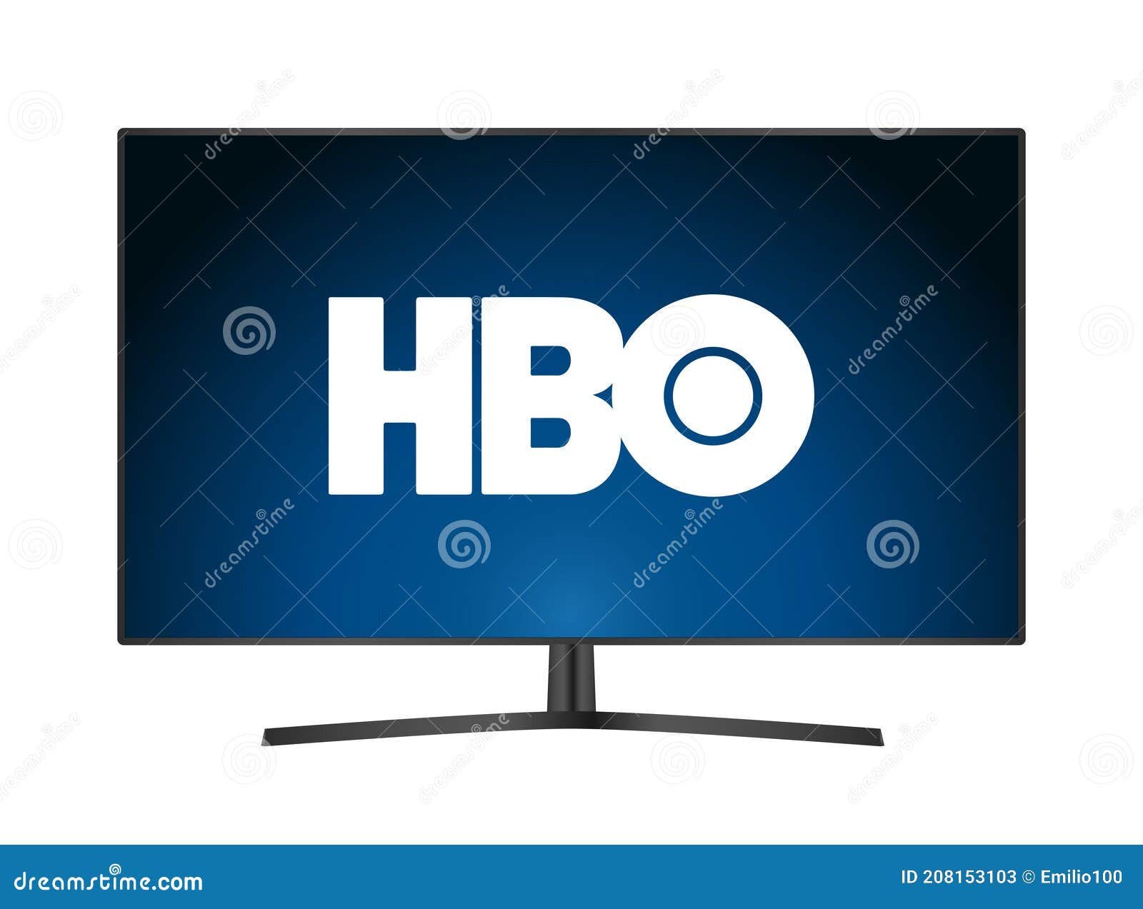 HBO Logo on a Tv Screen, Vector Illustration Editorial Stock Photo ...