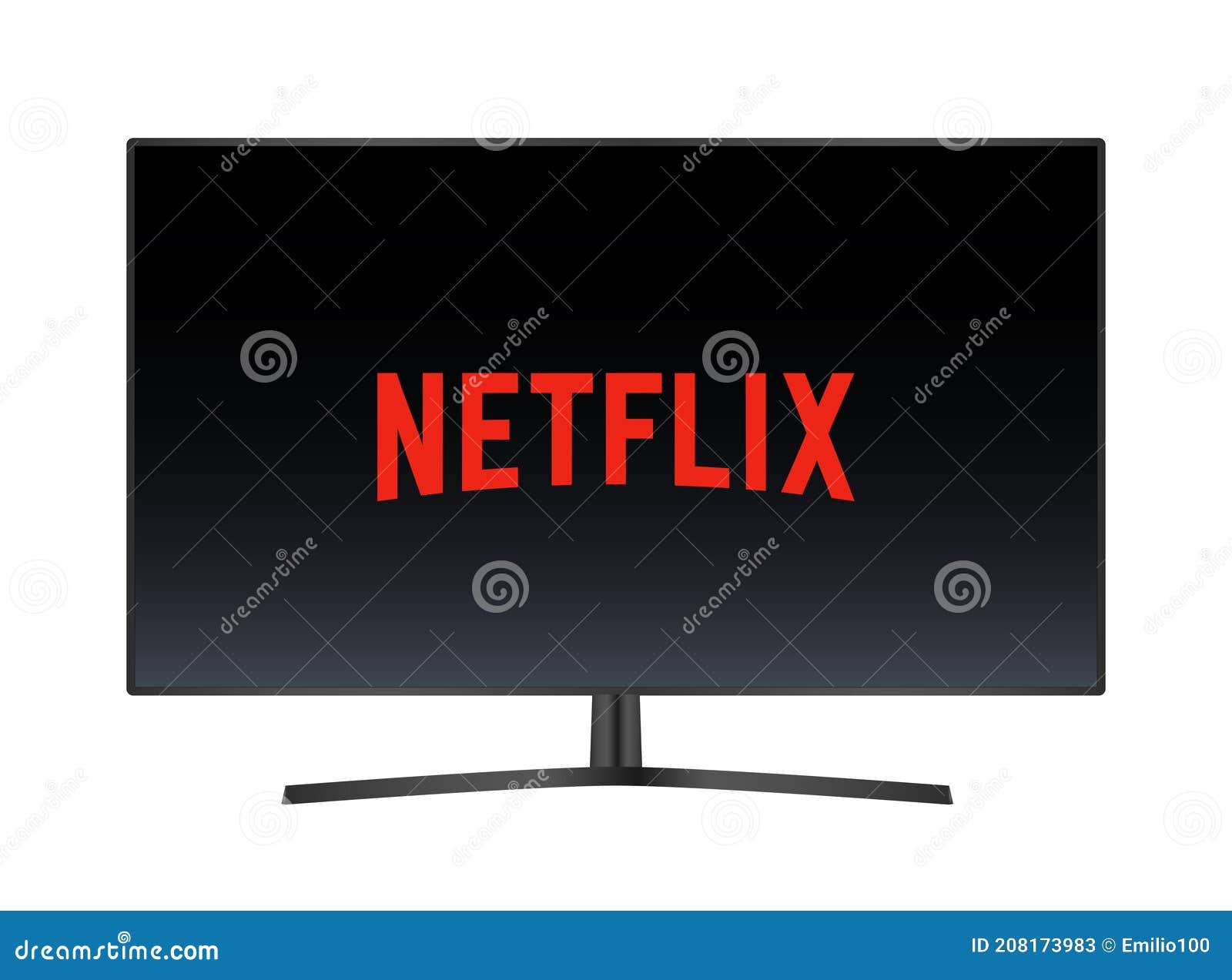 Netflix Logo on a Tv Screen, Vector Illustration Editorial Stock Photo ...