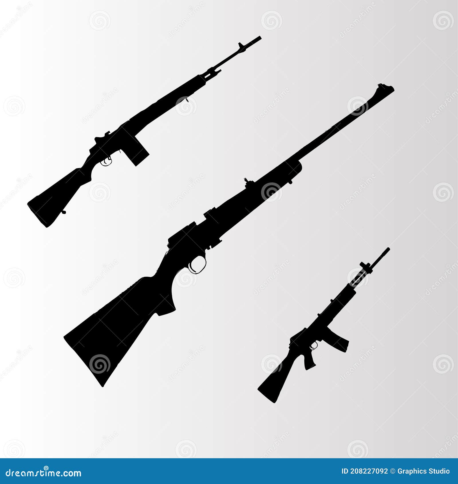 Big guns stock vector. Illustration of guns, fire, modern - 208227092