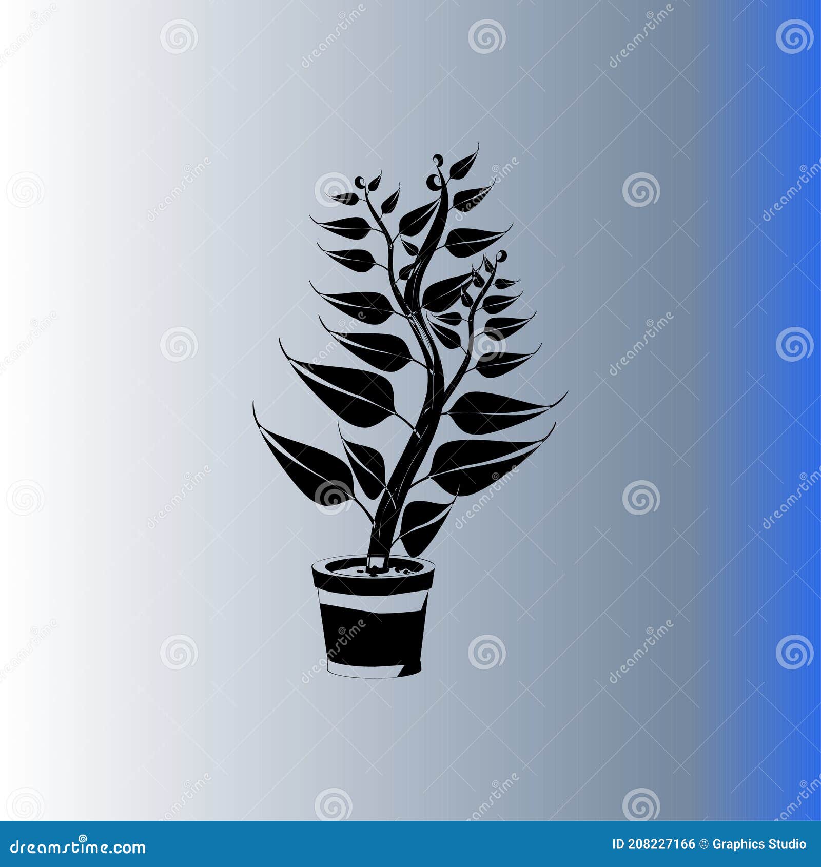 Beautiful small tree stock vector. Illustration of nature - 208227166