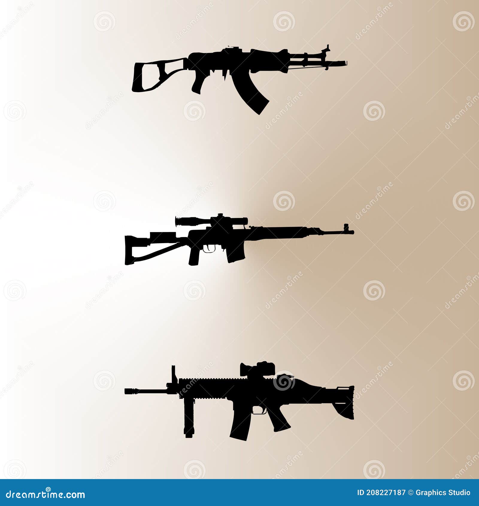 Big guns stock vector. Illustration of brand, nice, design - 208227187
