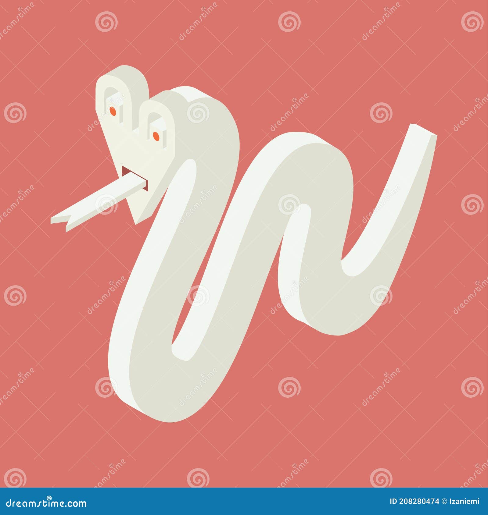 Snake Isometric Icon - Vector Illustration Stock Vector - Illustration ...