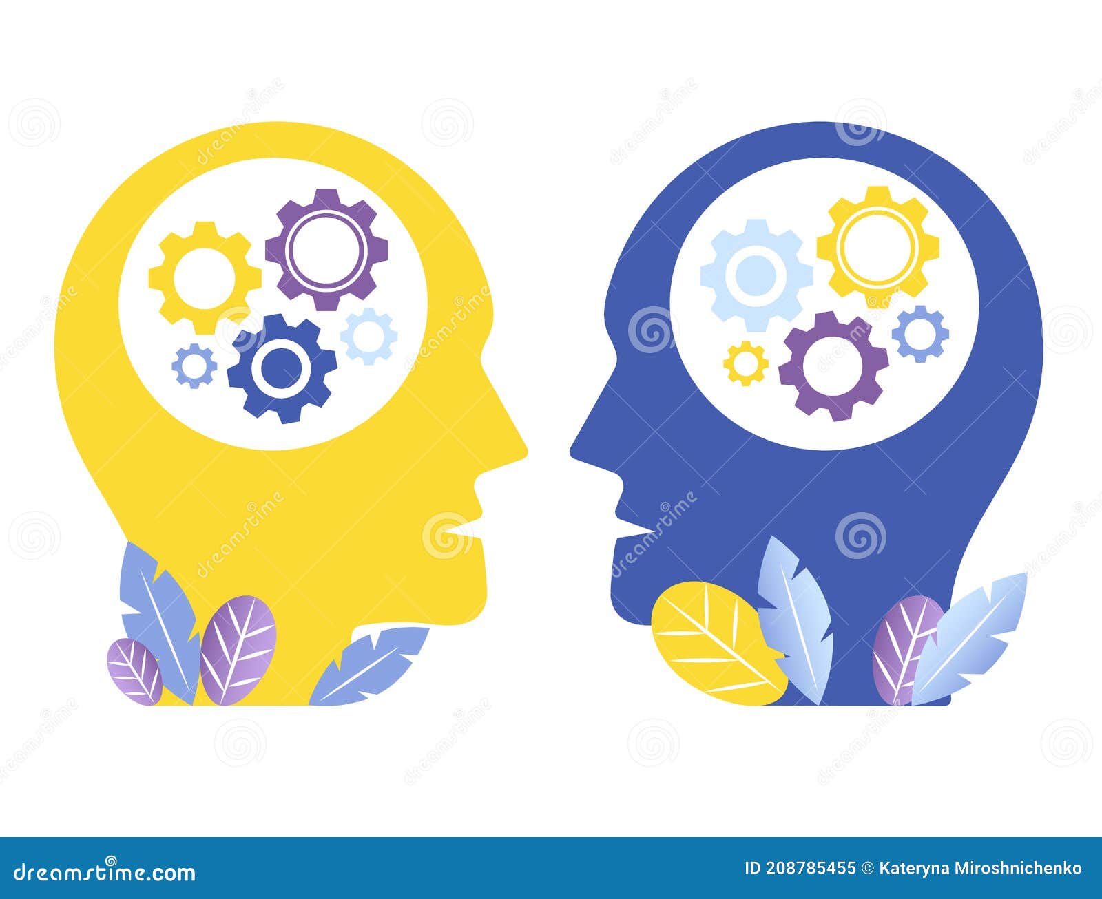 Thought Process Concept Vector Illustration. Stock Vector ...