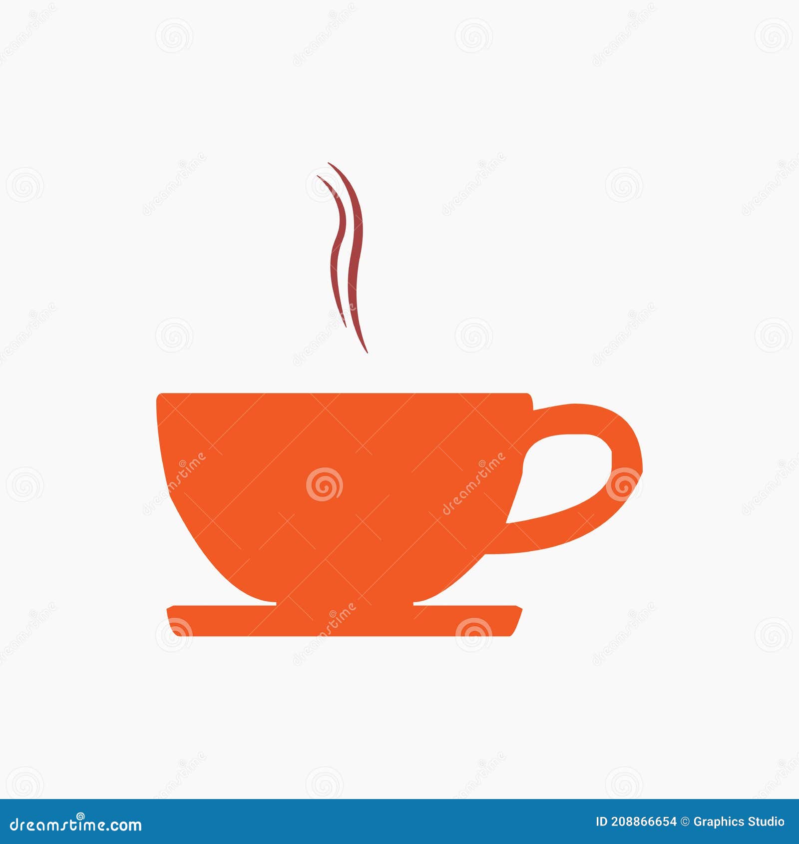 Orange Cut in Coffee Vector Illustration Stock Vector - Illustration of ...