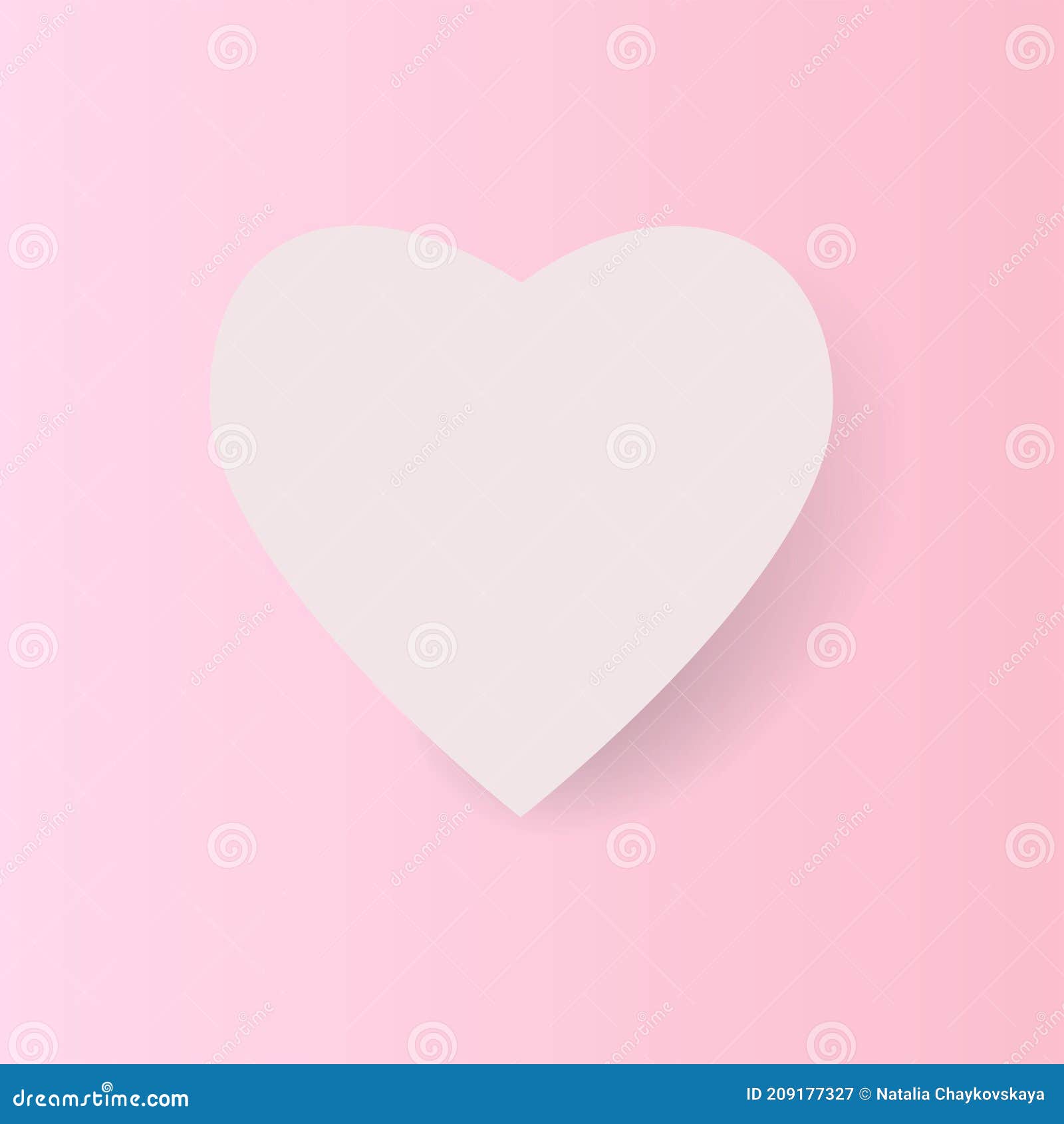 A Pale Pink Heart on a Pink Background.Symbol Vector. Stock Vector ...