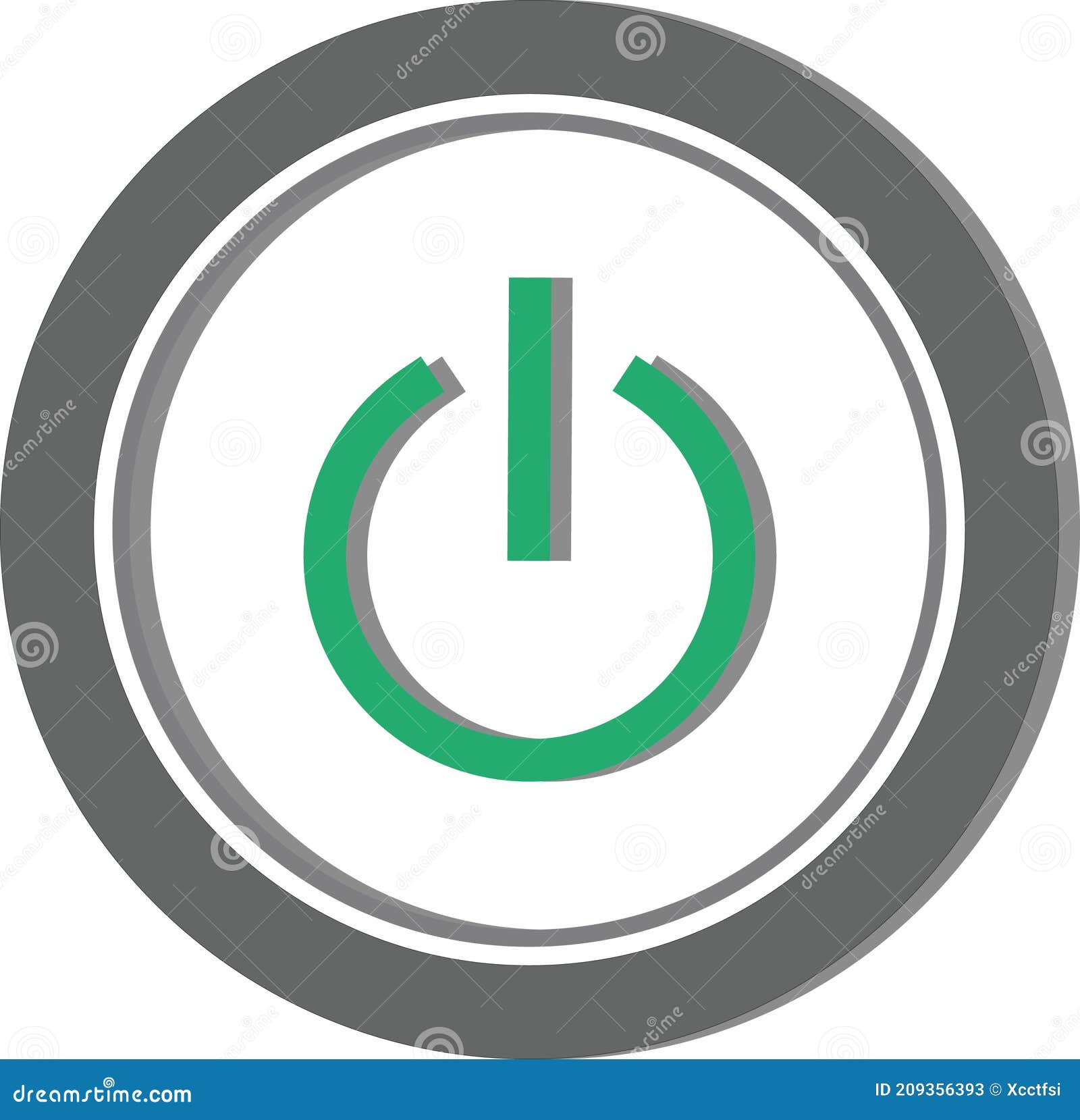 Vector Icon of a Car Keyless Start Button Stock Vector - Illustration ...