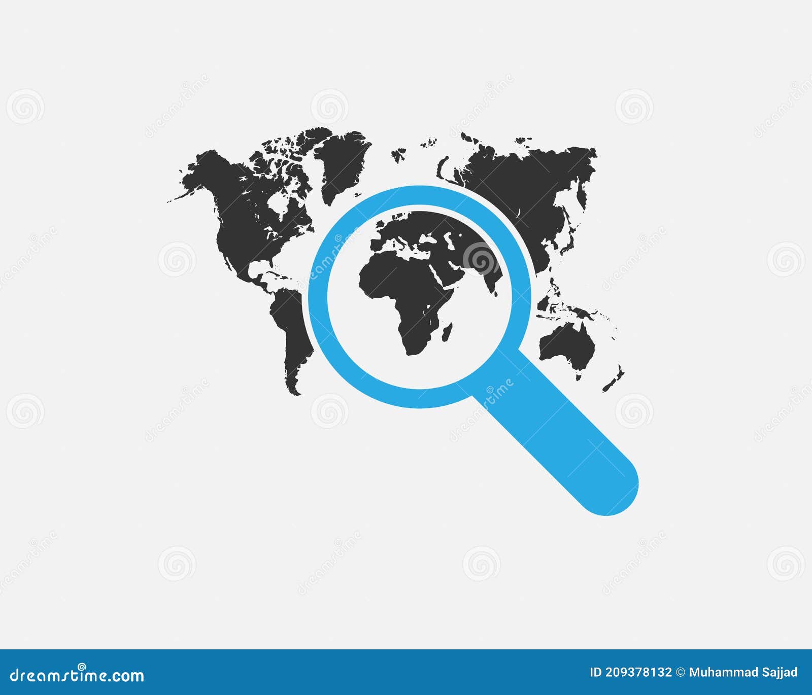 Map And Magnifier Searching Map World Map And Finding With Magnifier ...